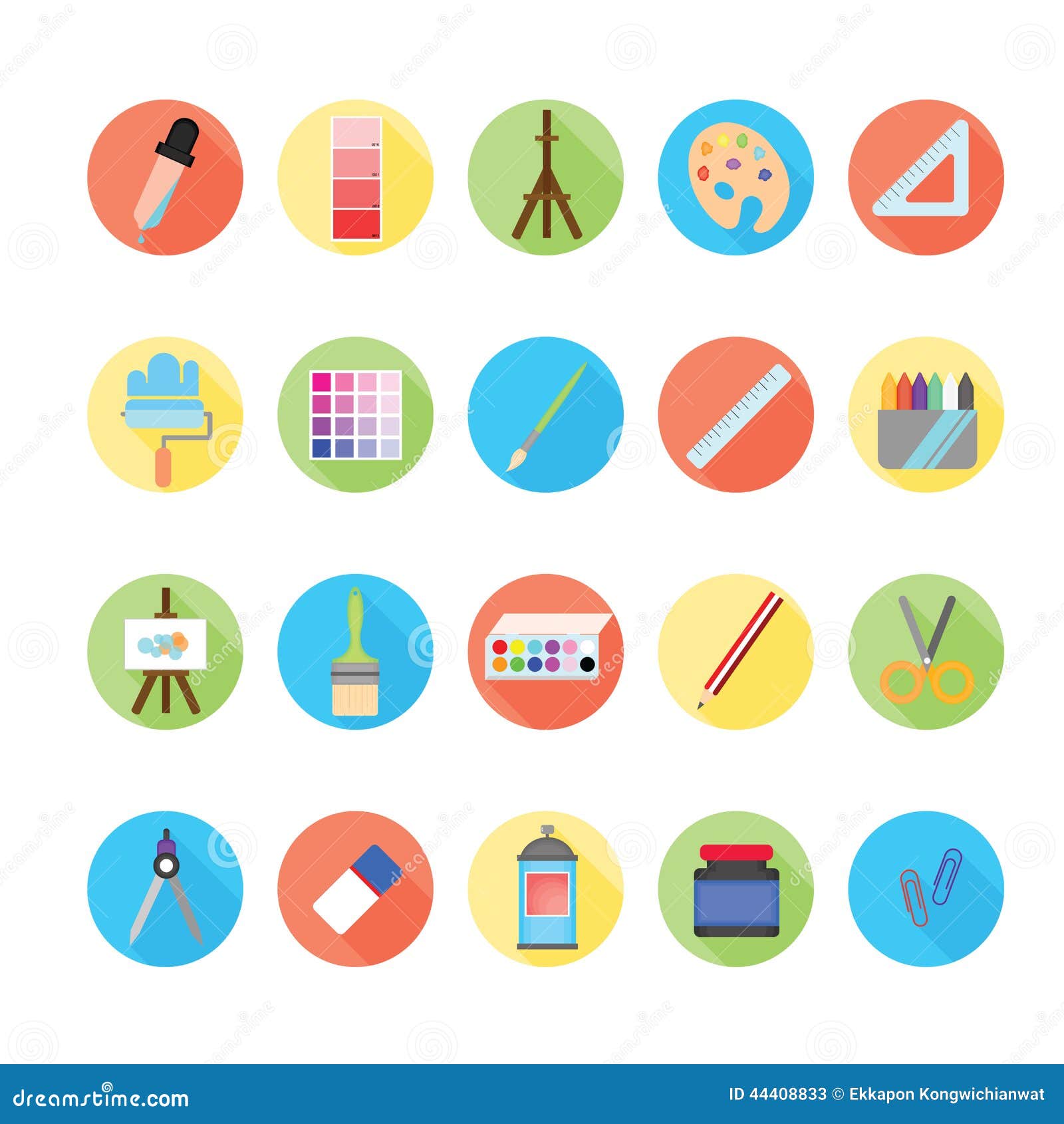 Art icons set. stock illustration. Illustration of lasting - 44408833