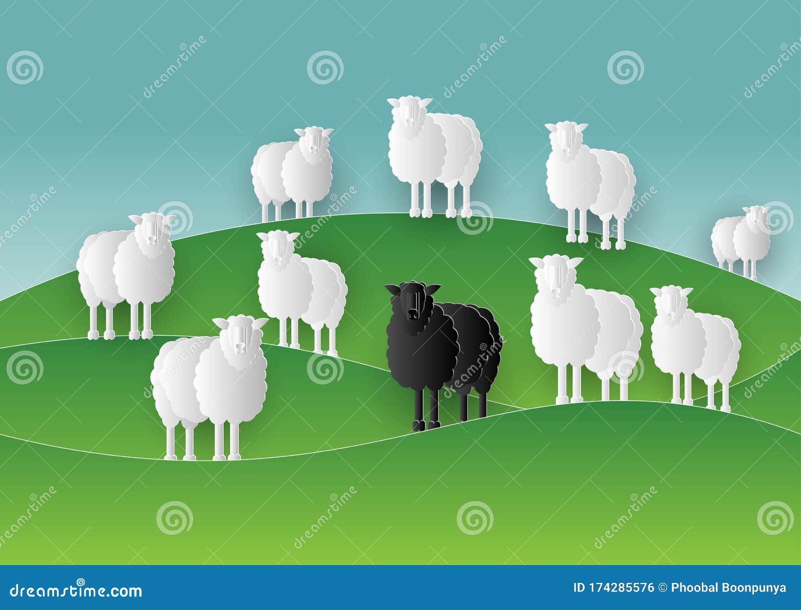 Sheep Stand On The Large Letters Stock Photo | CartoonDealer.com #106187826