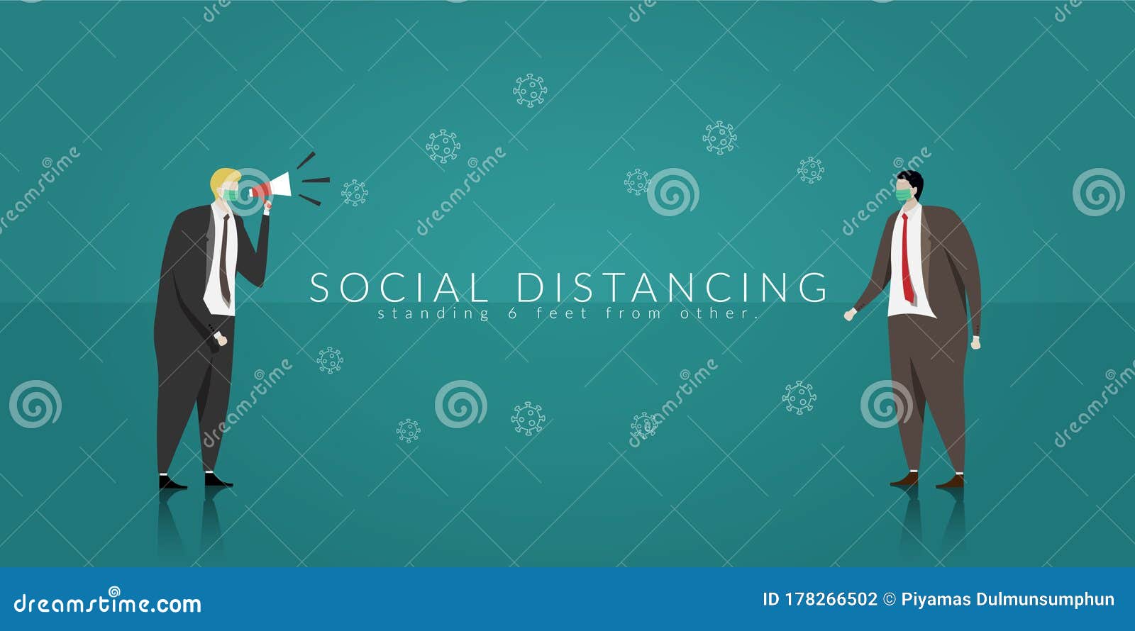 Social Distancing. Two Business People Keep Spaced between Each Other ...