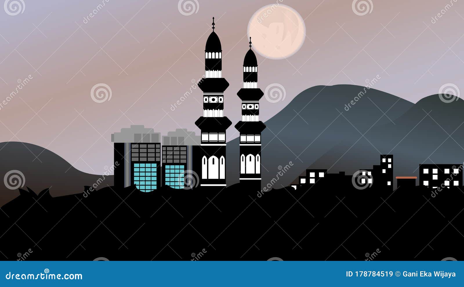 Illustration Vector Graphic of Madina Al Munawara. Stock Vector ...