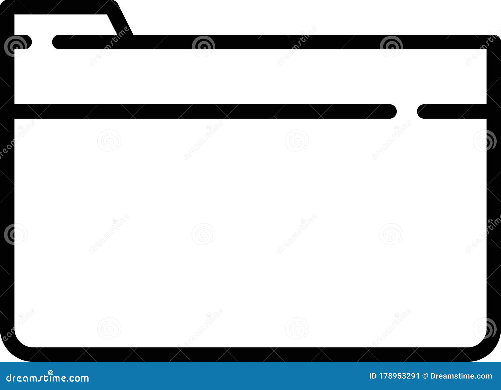 Folder Simple Outline stock vector. Illustration of simple - 178953291
