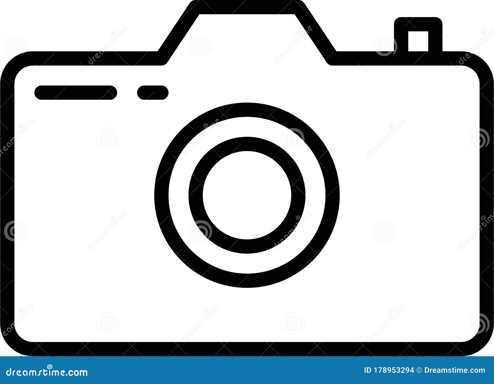 Camera Simple Outline stock vector. Illustration of simple - 178953294