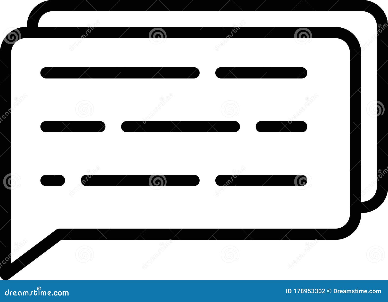 Message Simple Outline Vector Illustration | CartoonDealer.com #178953302