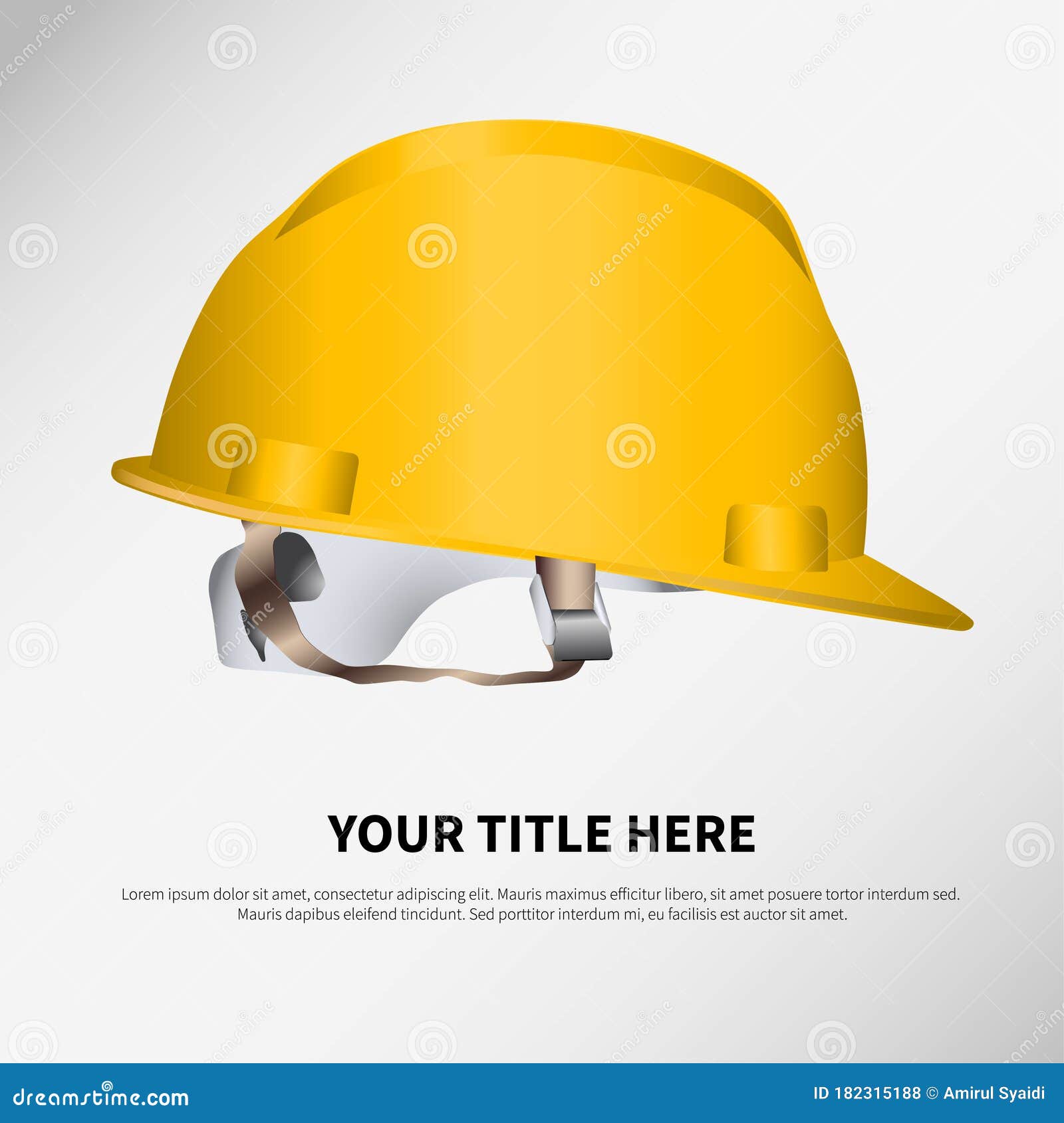 Yellow Construction Helmet for Workers, Contractor or Builders Stock ...