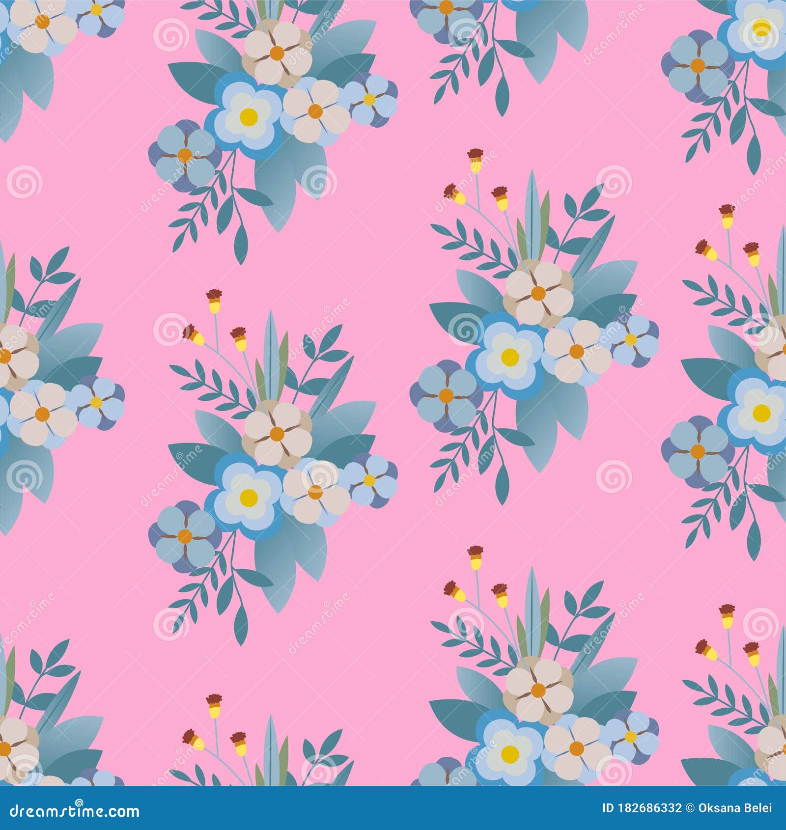 Seamless Vector Wedding Pattern. Flower Pattern Stock Vector ...