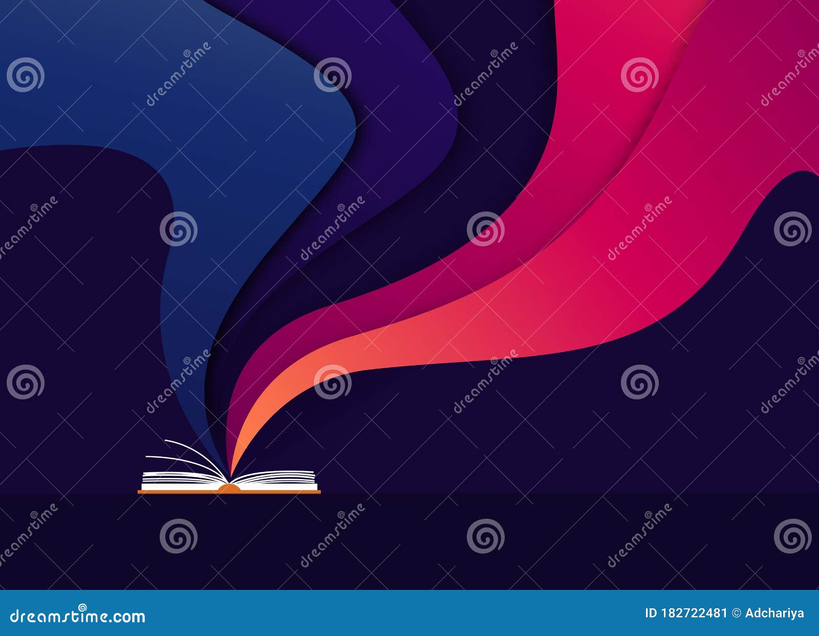 Open Book Paper Cut Style for Abstract Background. Stock Vector ...