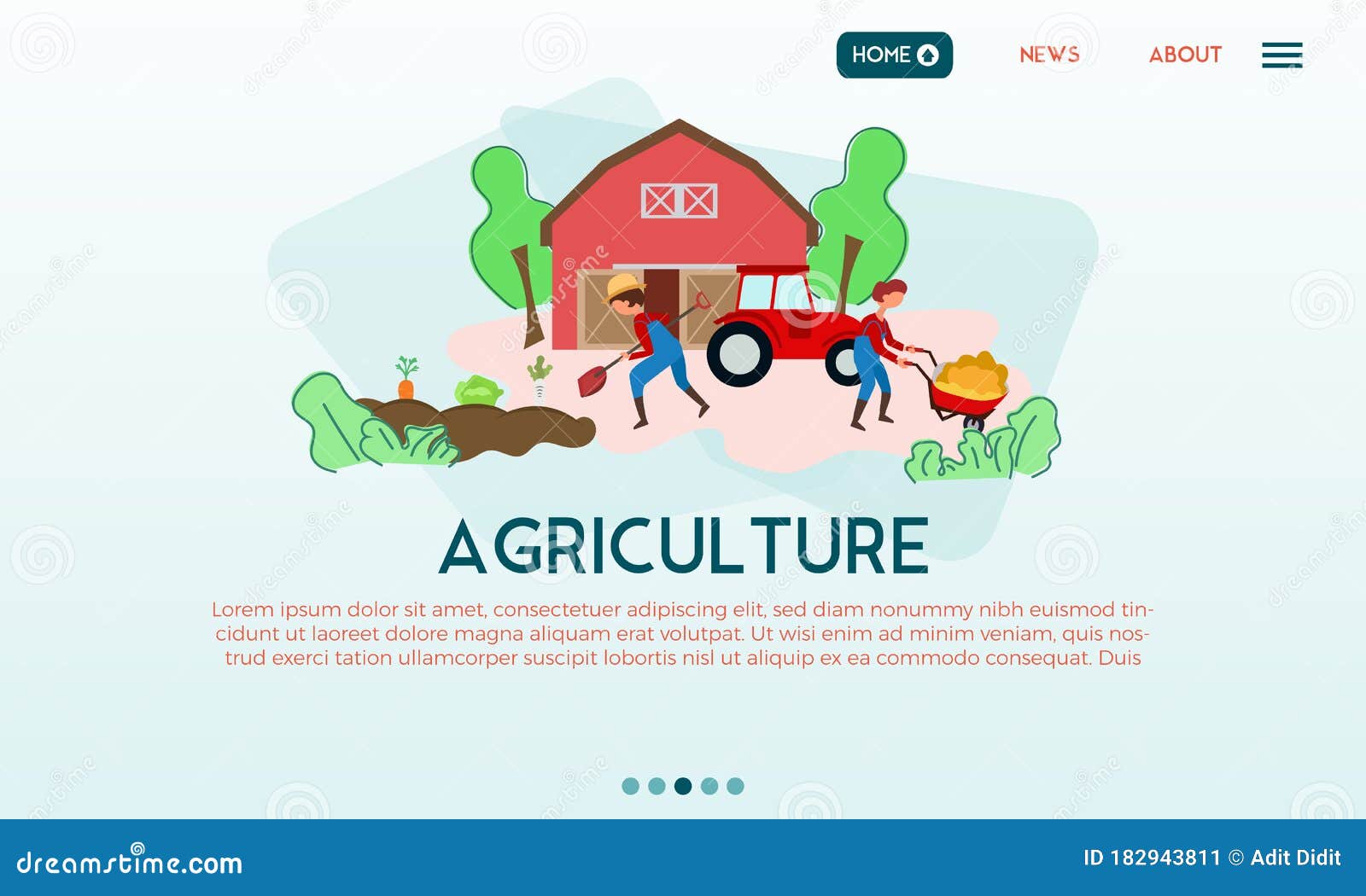 Web Interface Design or Landing Page for Agriculture with the Concept ...