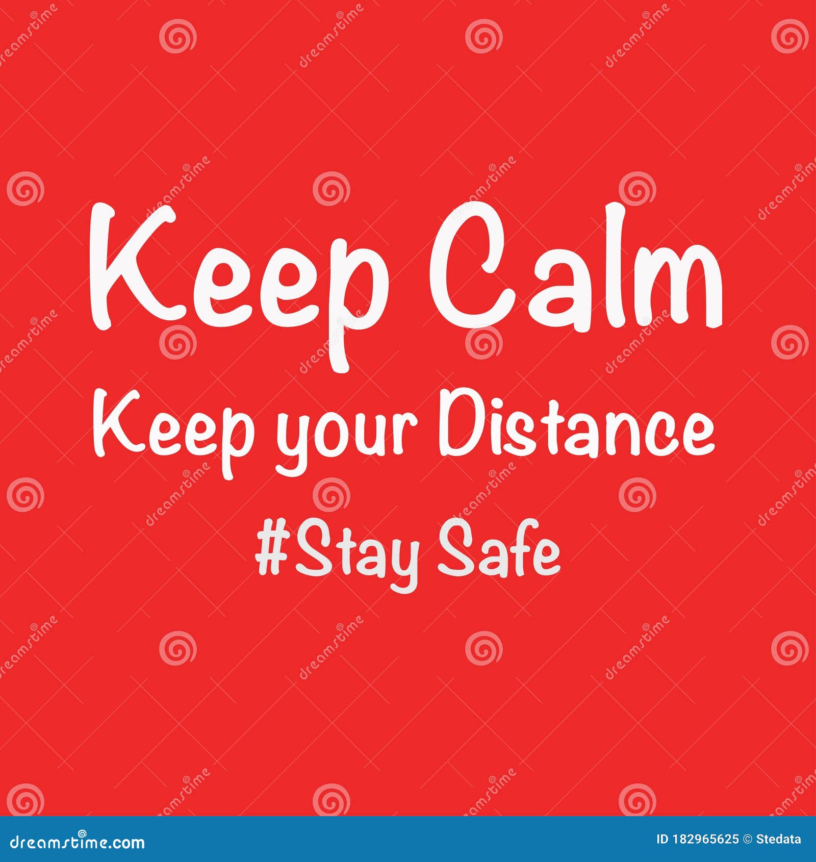 Keep Calm, Keep Your Distance and Stay Safe Message Stock Vector ...