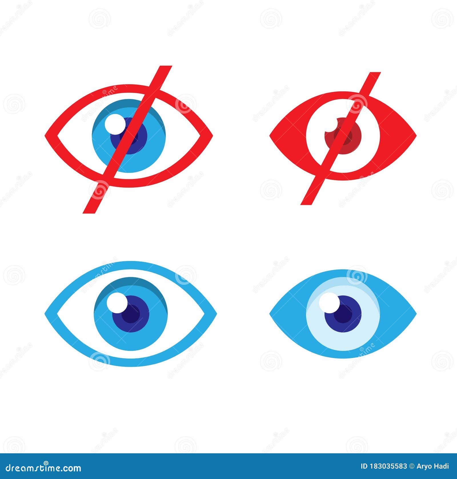 Unseen Eye Symbol Icon Vector | CartoonDealer.com #153211293