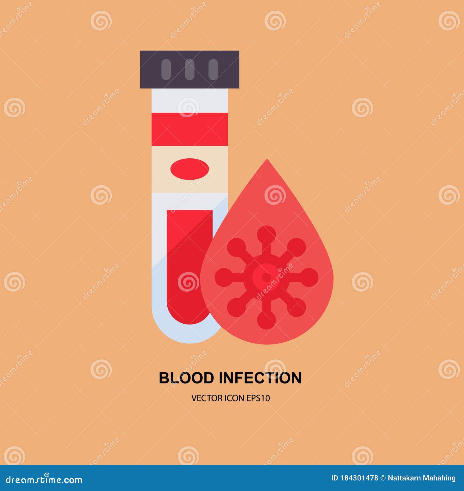 Blood Infection Icon, Blood Infection Icon Design Stock Vector ...