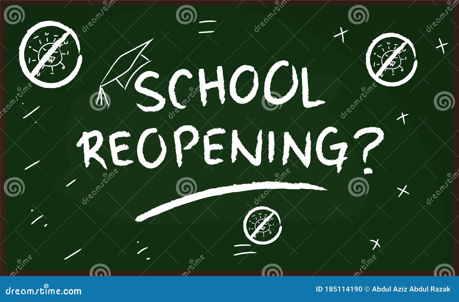 Illustration Vector : Covid 19 Pandemic of Schools Reopening Conceptual ...