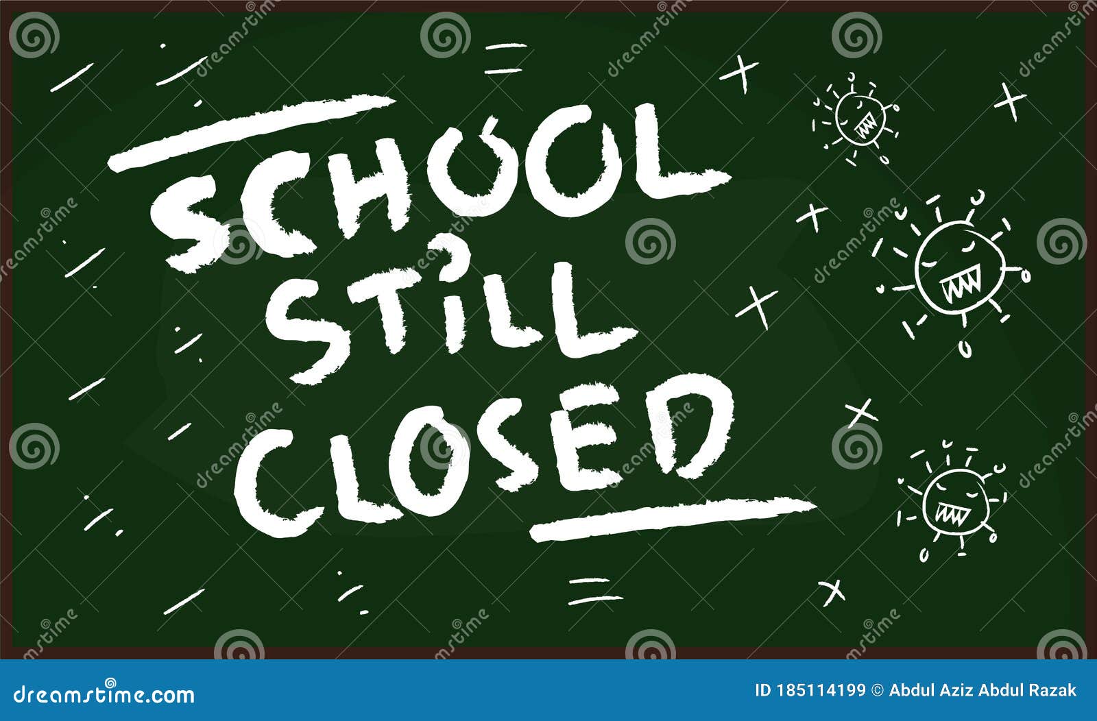 Illustration Vector : Covid 19 Pandemic of School Closure Conceptual ...