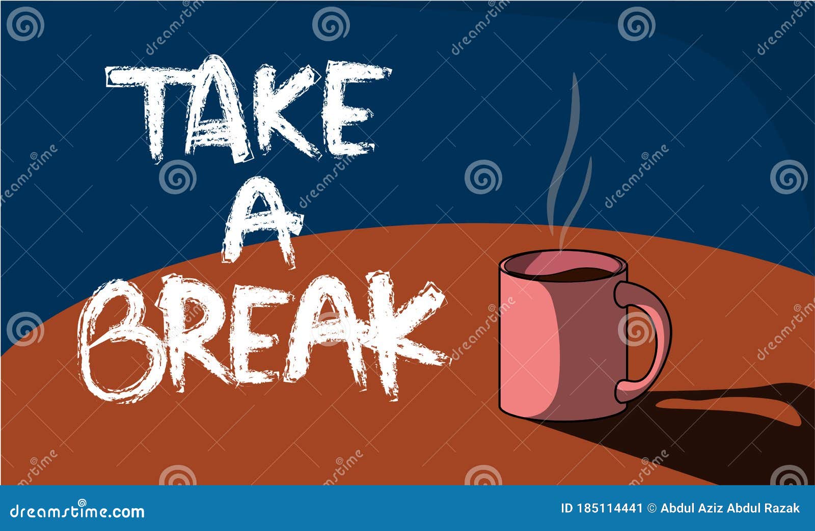 Illustration Vector : Conceptual of Take a Break Image and Mood. Stock ...