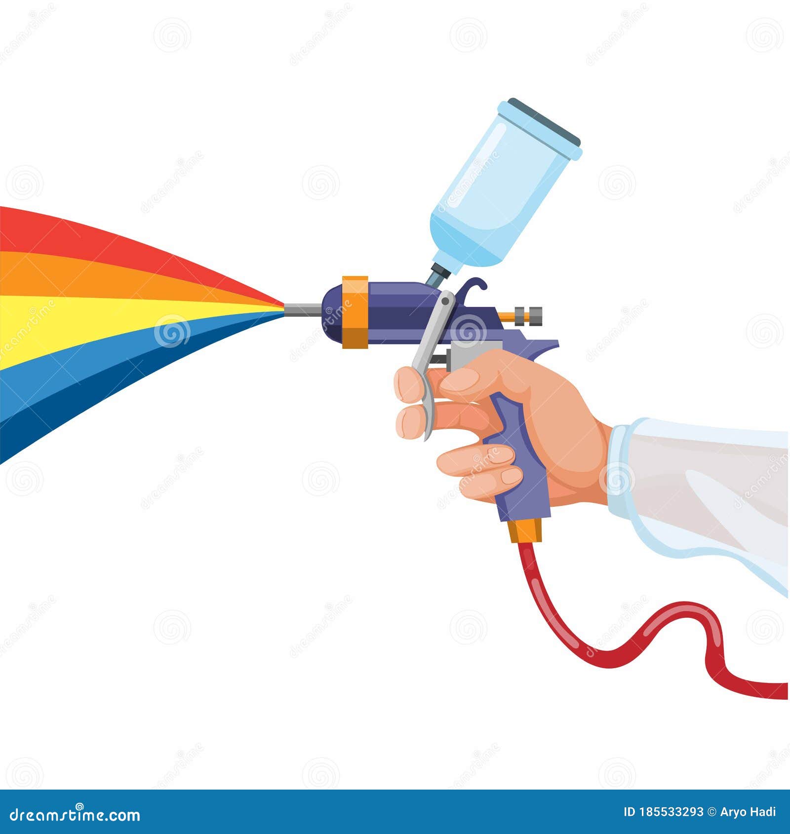 Airless Paint Sprayer Vector Illustration | CartoonDealer.com #20241582
