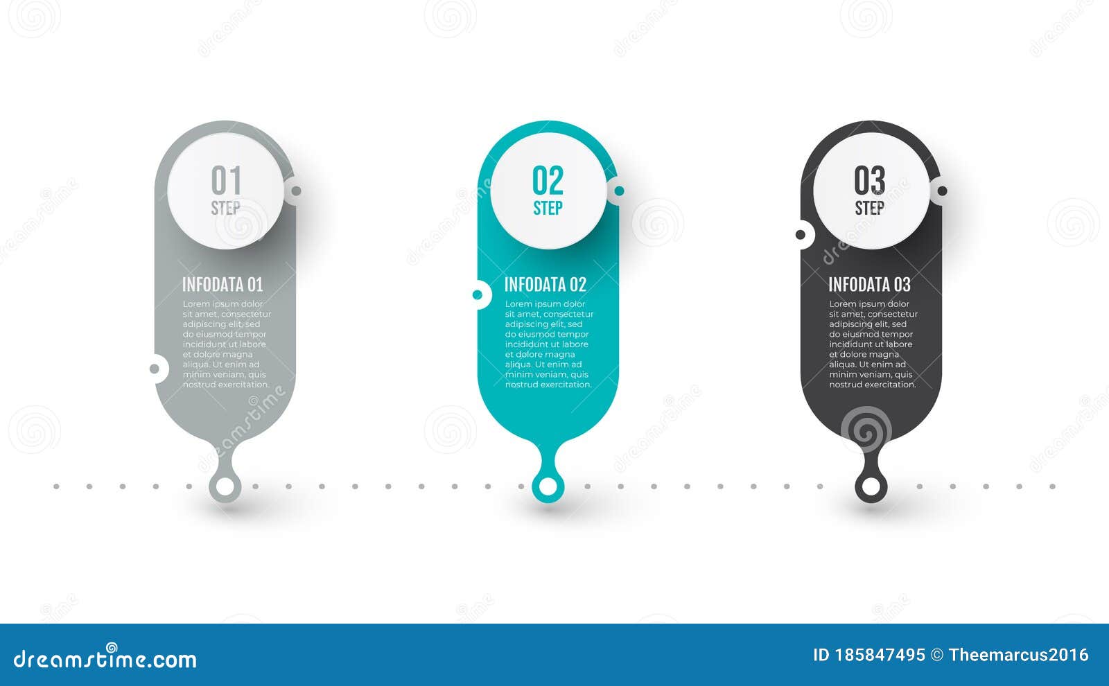 Business Infohraphic Template. Timeline Layout With 3 Number Options ...