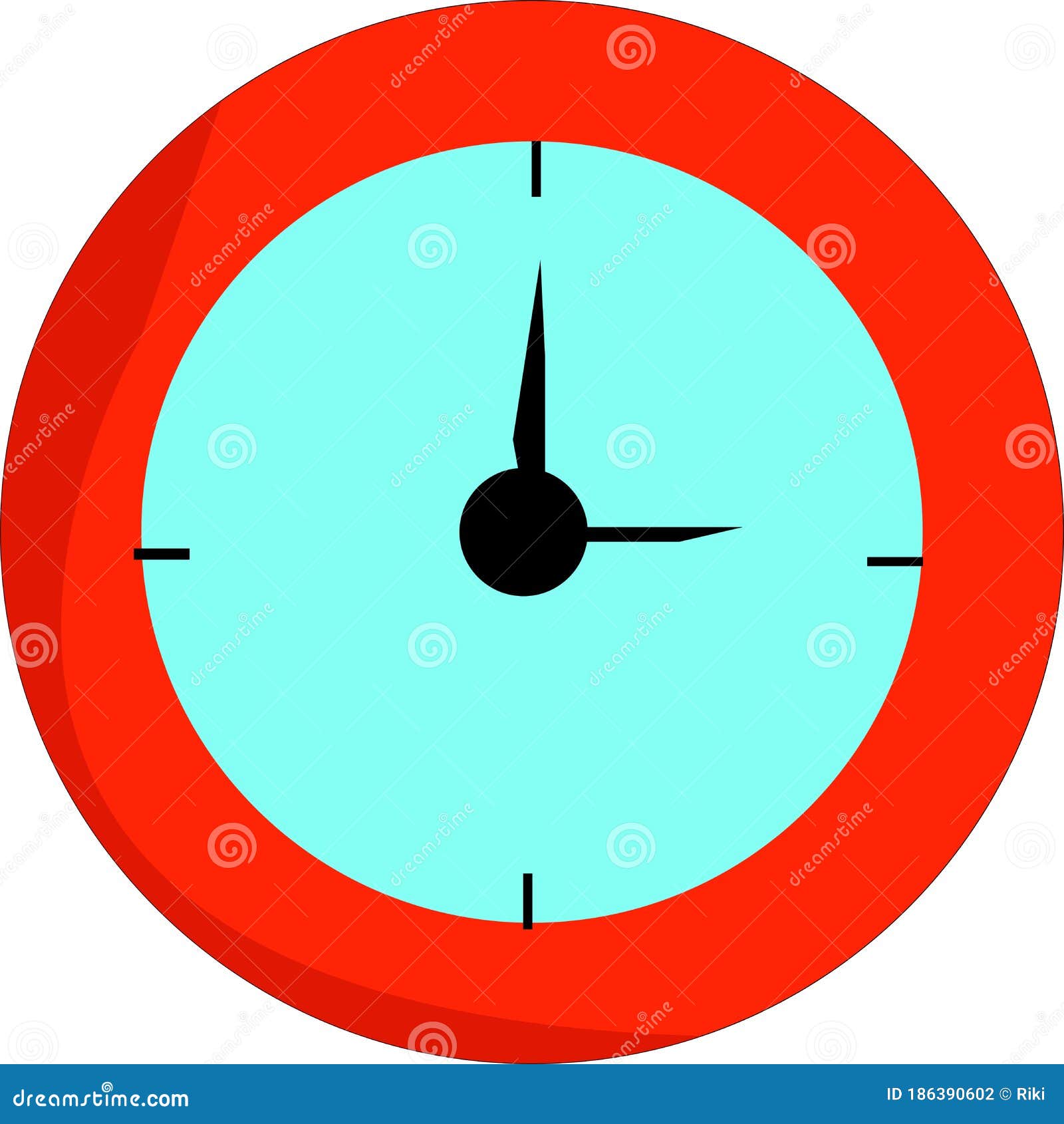 Clock Icon,object Illustration Flat Design Stock Illustration ...