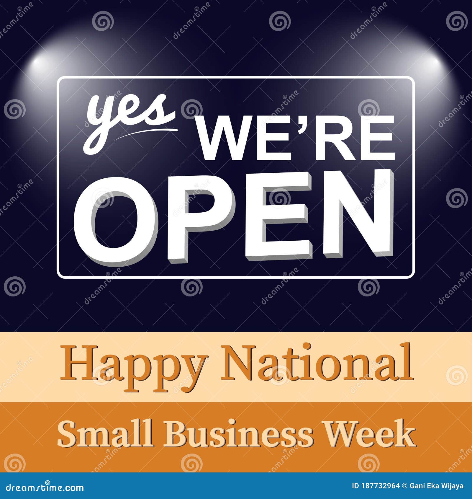 Yes we`re open sign. stock vector. Illustration of marketing - 187732964