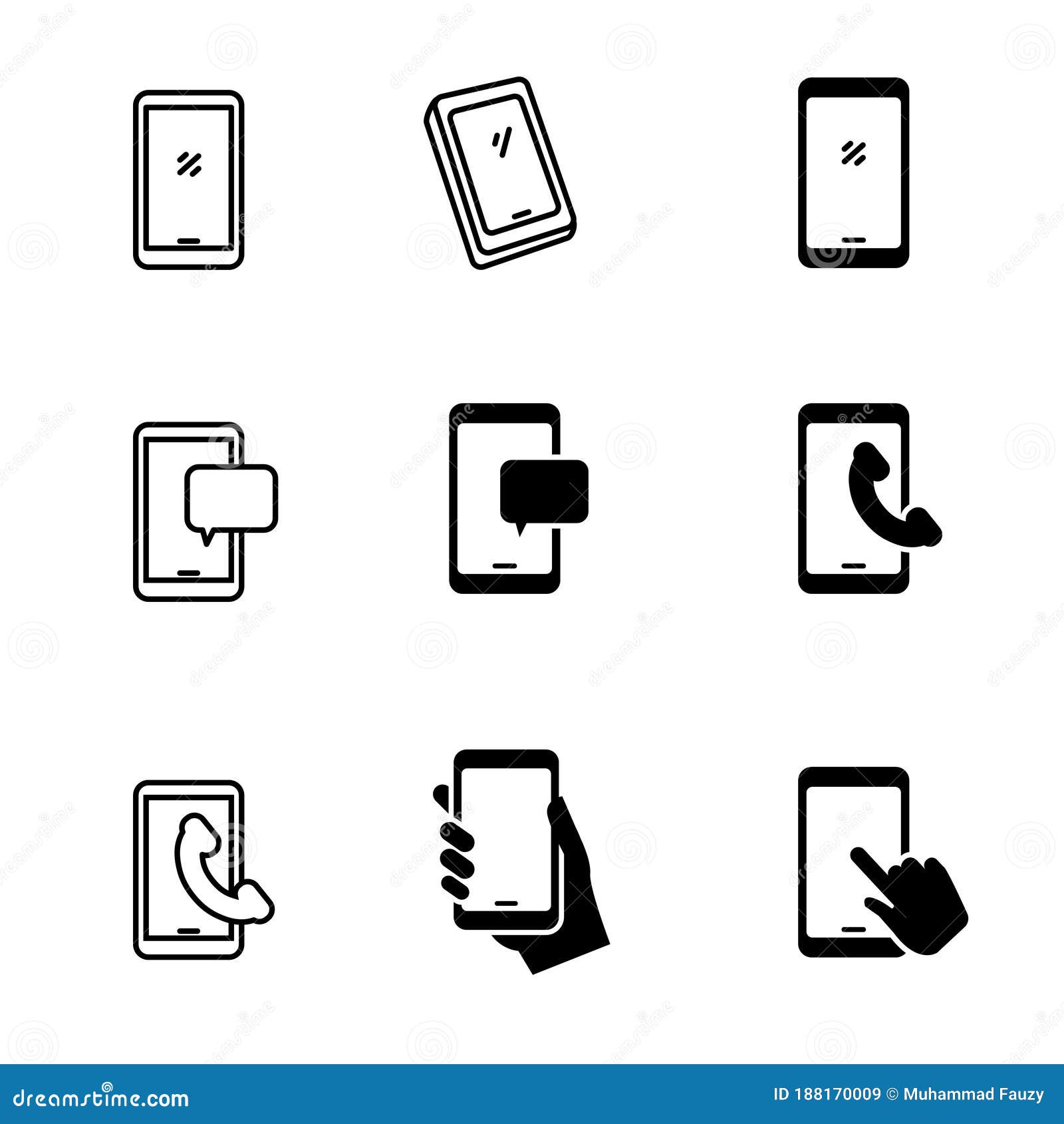 Simple Phone Vector for Icon Stock Vector - Illustration of call, chat ...