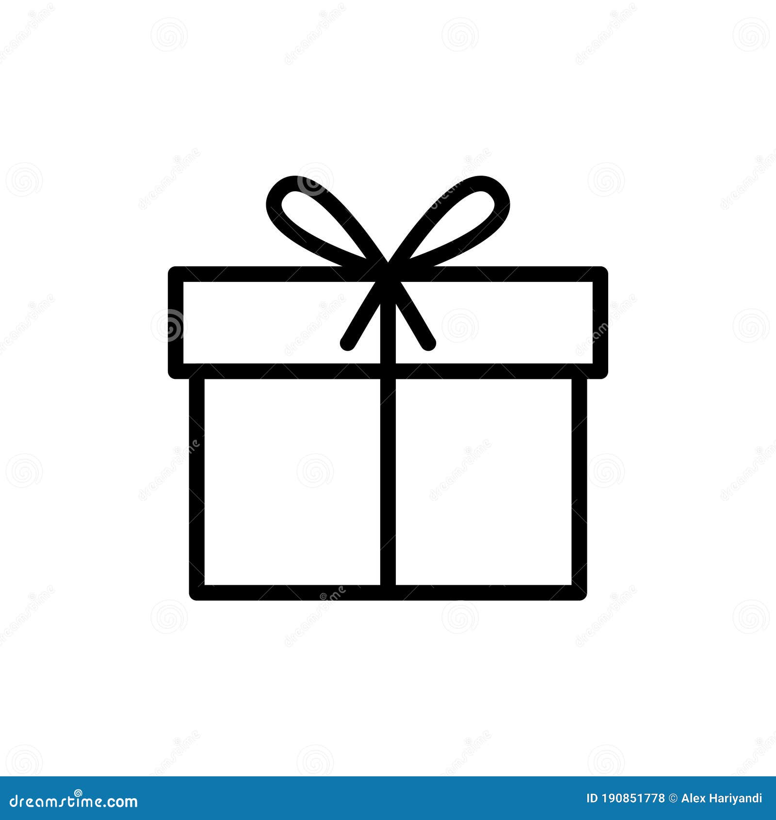 Gift Line Icon. Vector Illustration Stock Vector - Illustration of line ...