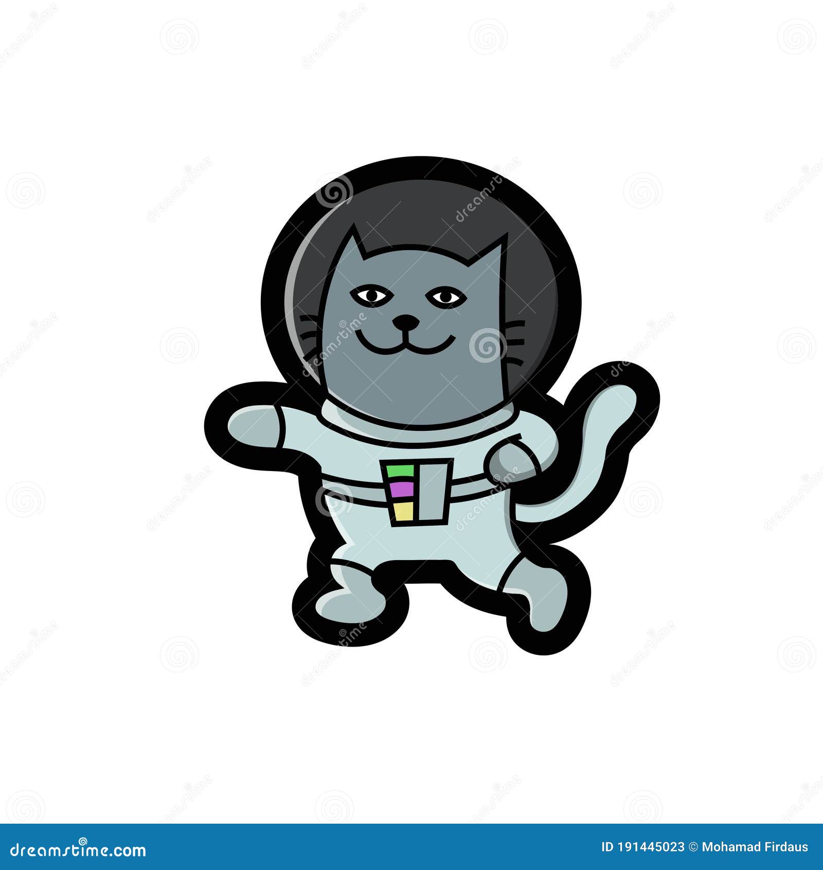 Cute Space Cat, Kitty Drawings Stock Illustration - Illustration of ...
