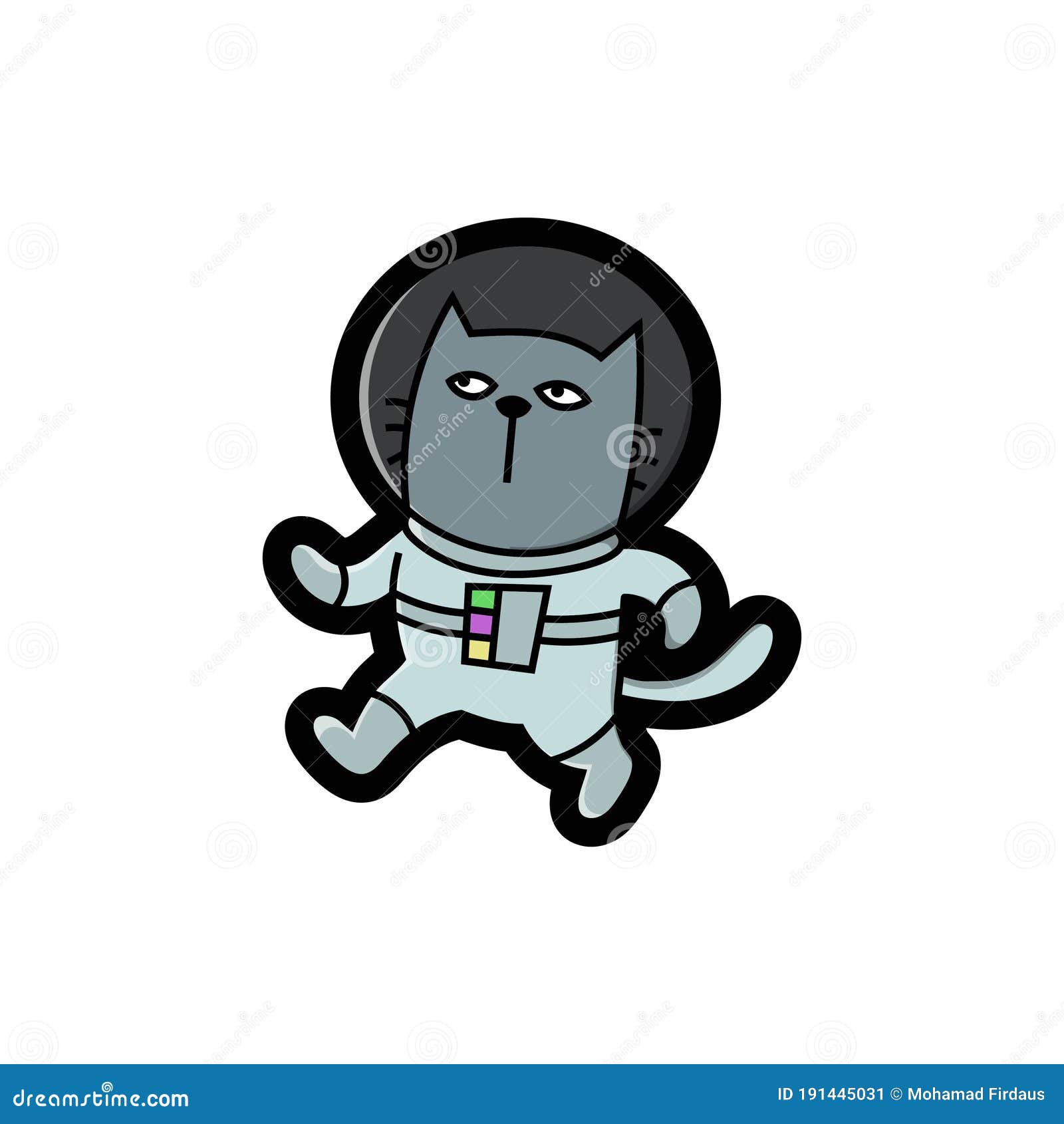 Cute Space Cat, Kitty Drawings Stock Illustration - Illustration of ...