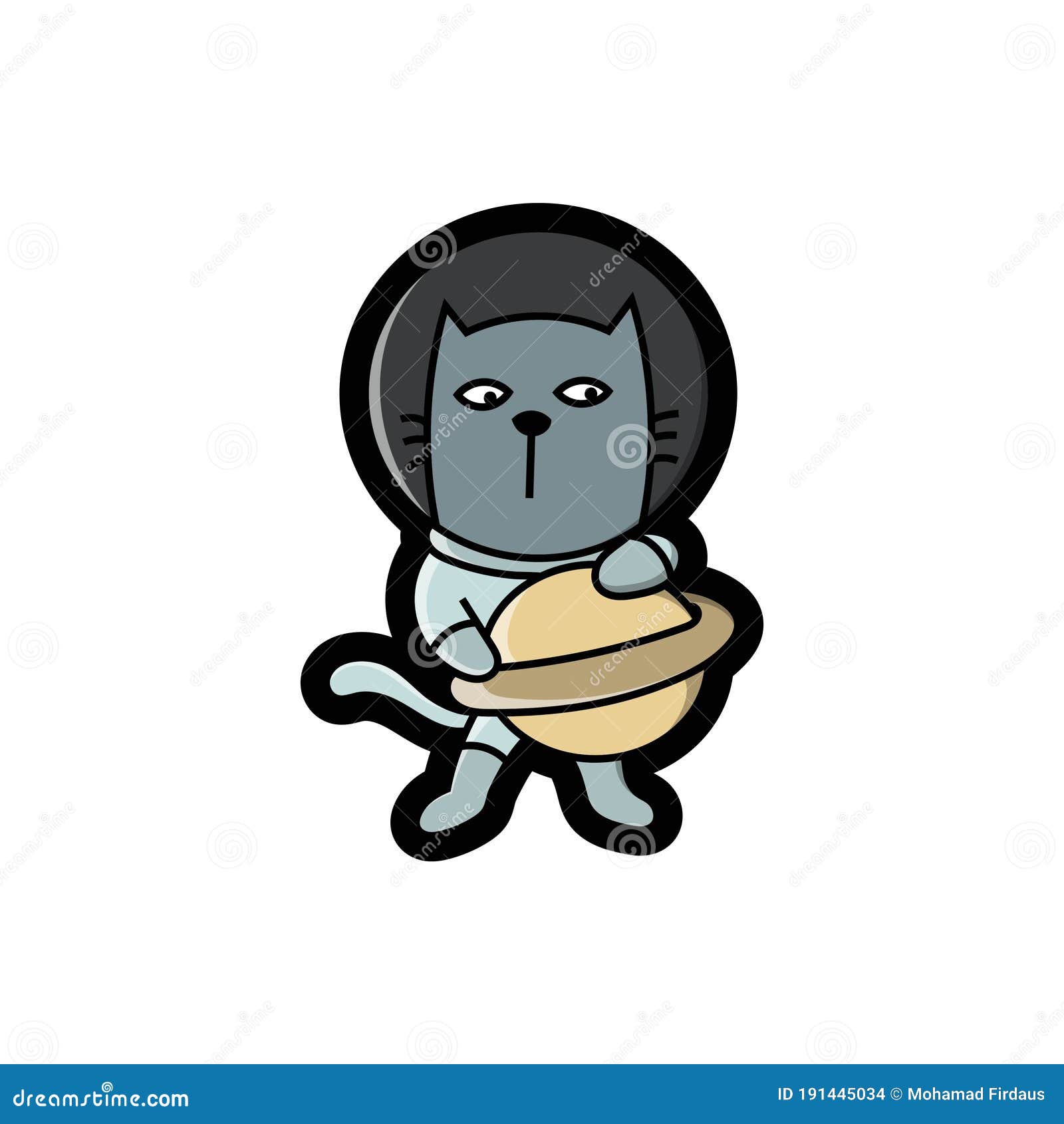 Cute Space Cat, Kitty Drawings Stock Illustration - Illustration of ...