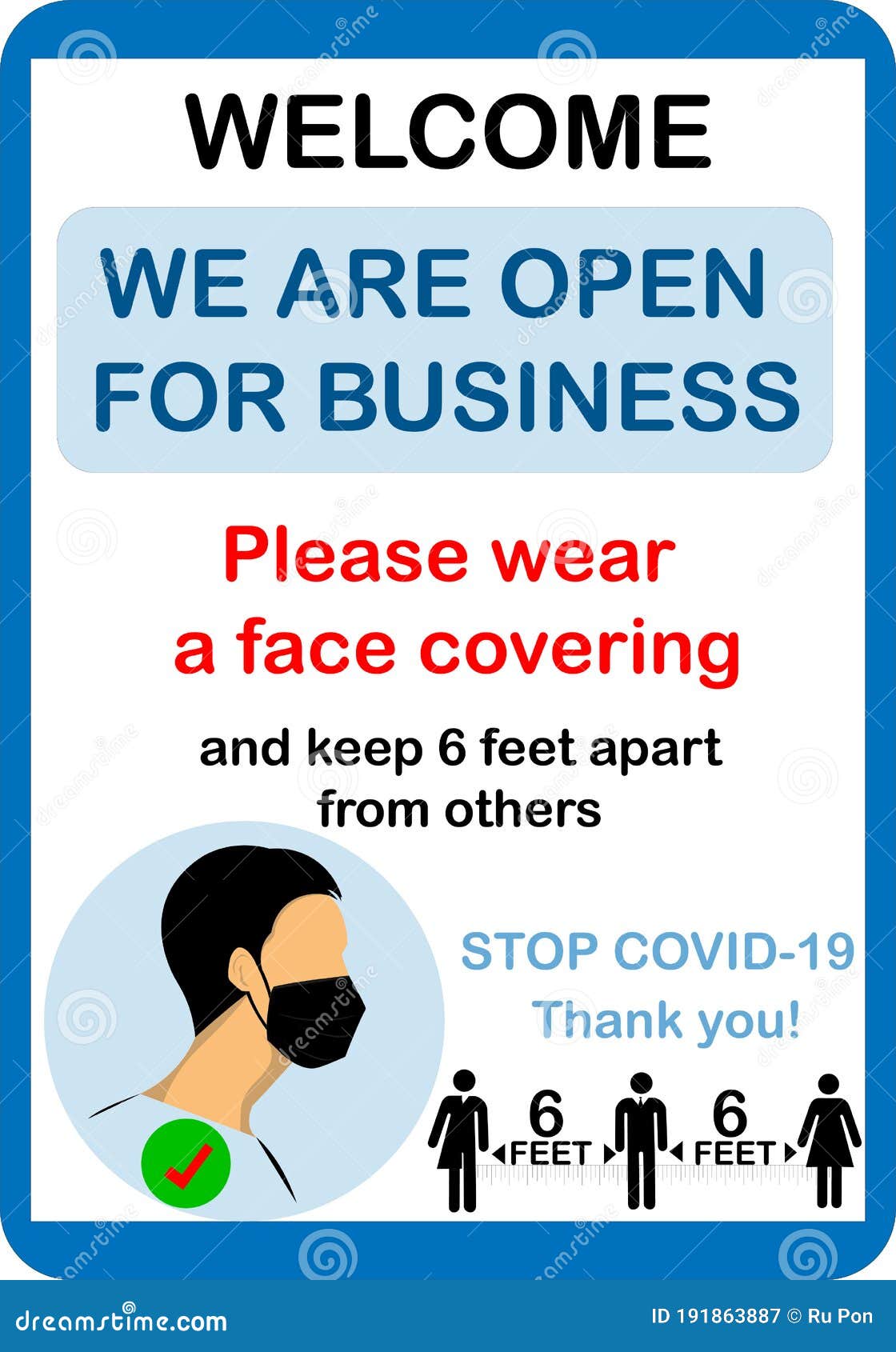 Wear Mask Sign Vector. Mask Sign and Notice. Safety Notice for Wearing ...