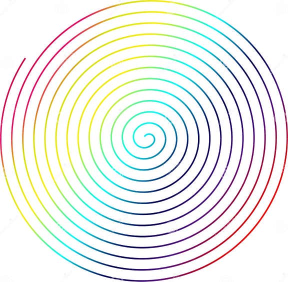 A Linear Spiral Multi Color Vector Spiral Multi Color Vector or ...