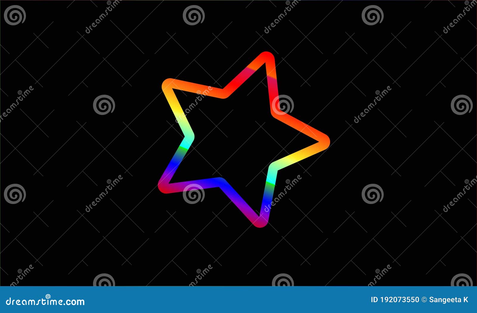 Multi Color Star Illustration or Vector Art Stock Vector - Illustration ...