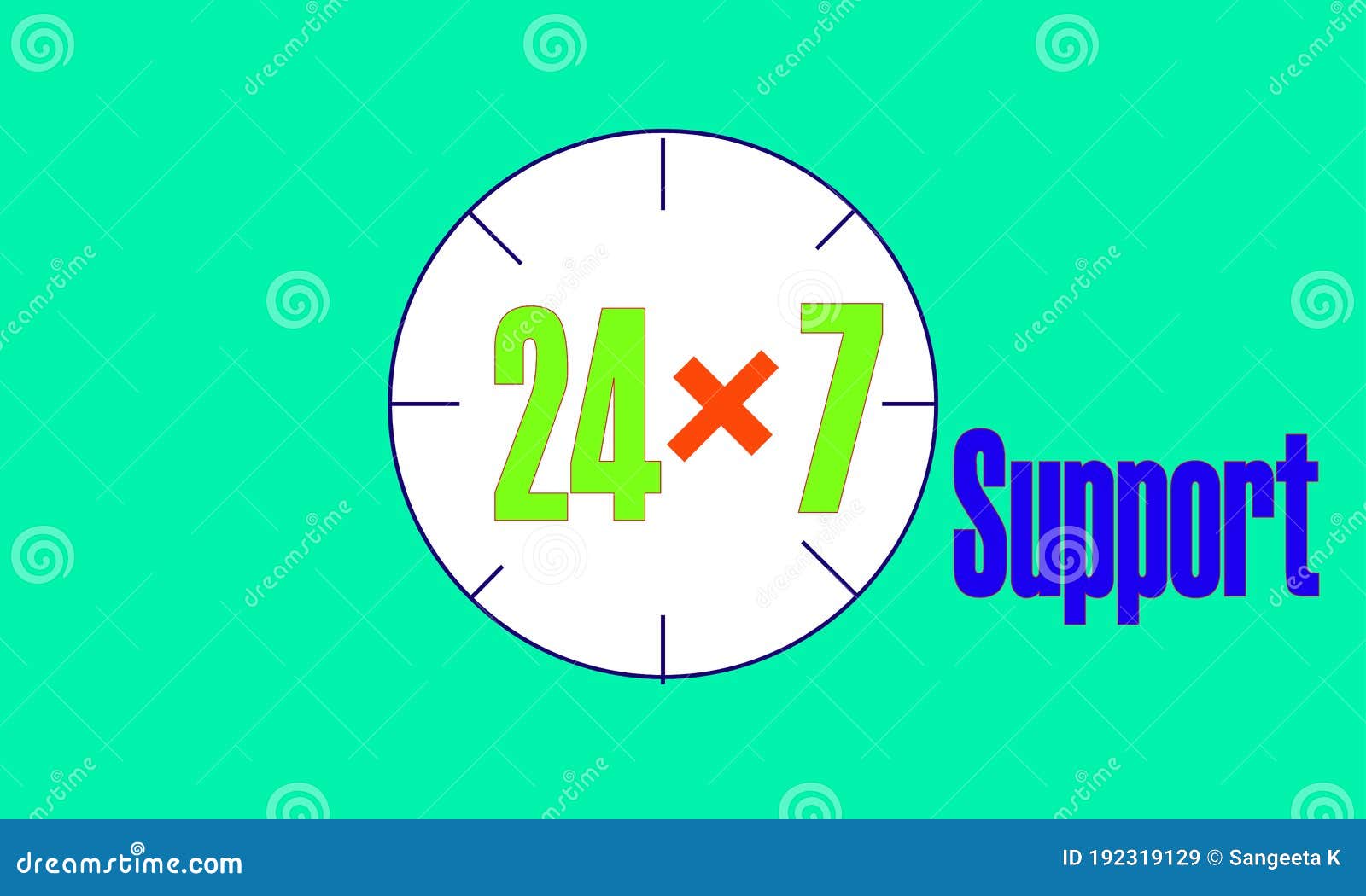 24x7 Hours Support Vector or Illustration Art and VectorArt ...