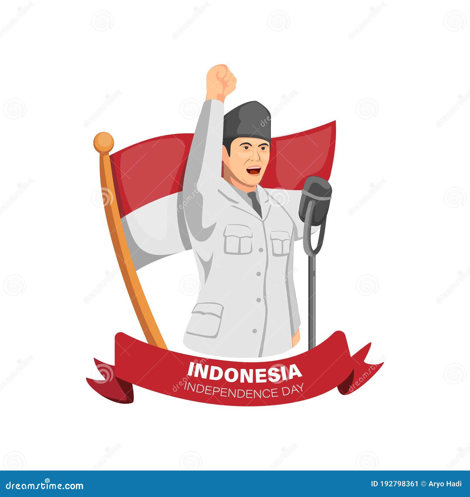 INDONESIA Independence Day With Figure Of Bung Karno First President Of ...