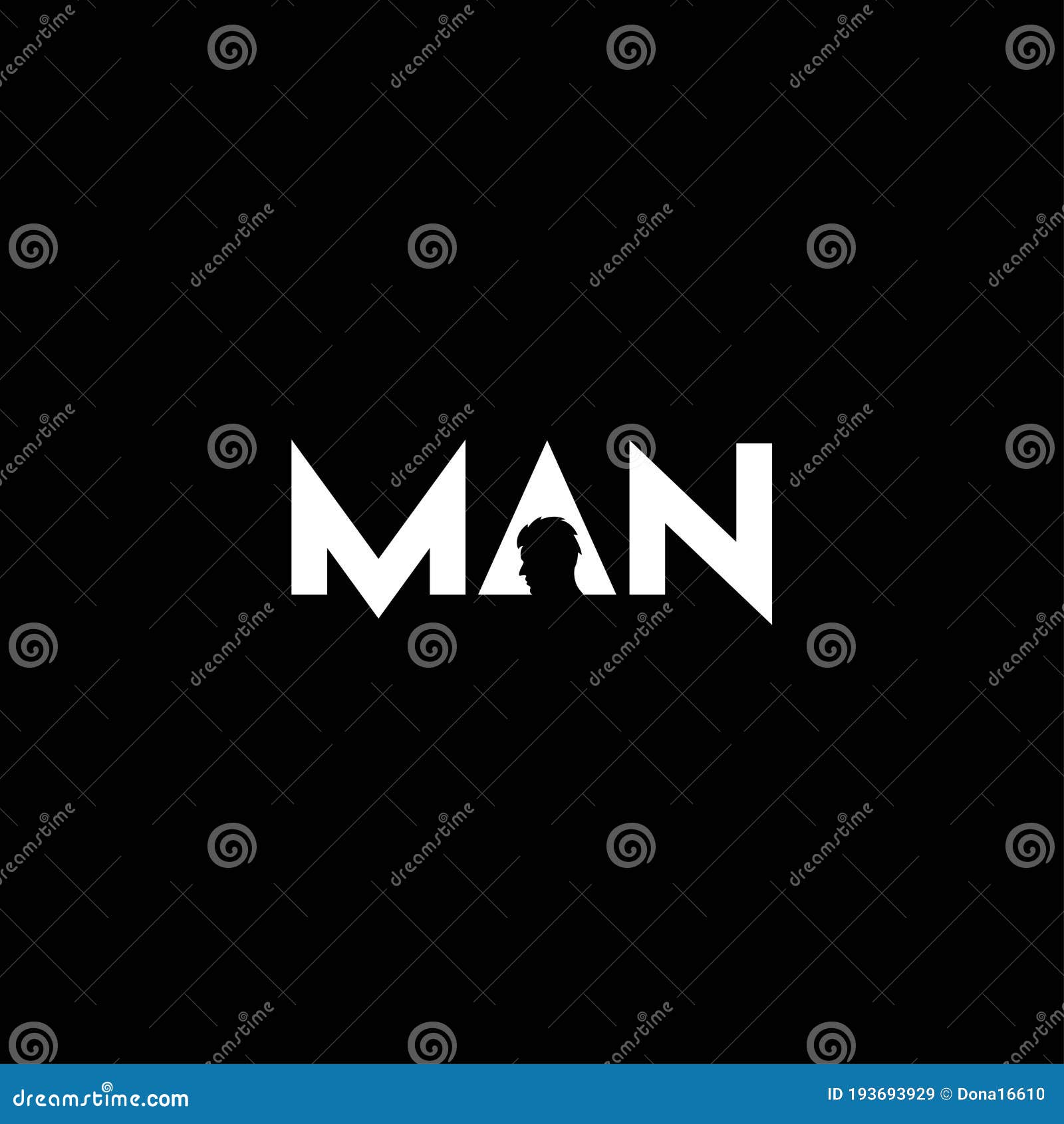 Man logo stock vector. Illustration of character, silhouettes - 193693929