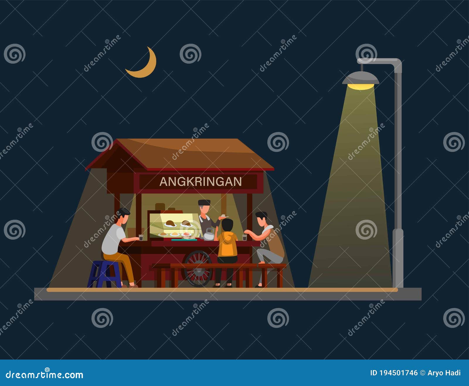 Angkringan is Traditional Street Food from Jogjakarta Indonesia in ...
