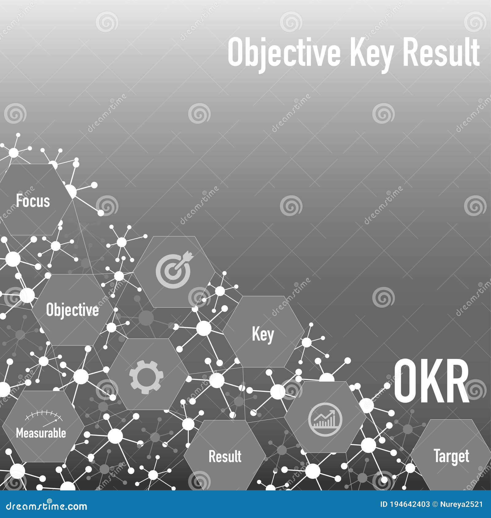 Objective Key Results OKRs Sign With Its Element Vector | CartoonDealer ...