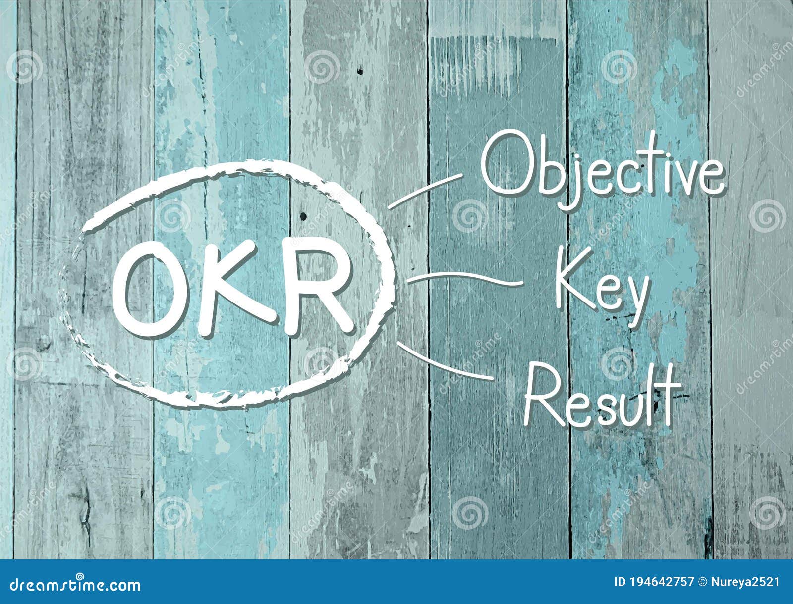 OKR- Objective Key Results stock vector. Illustration of abstract ...