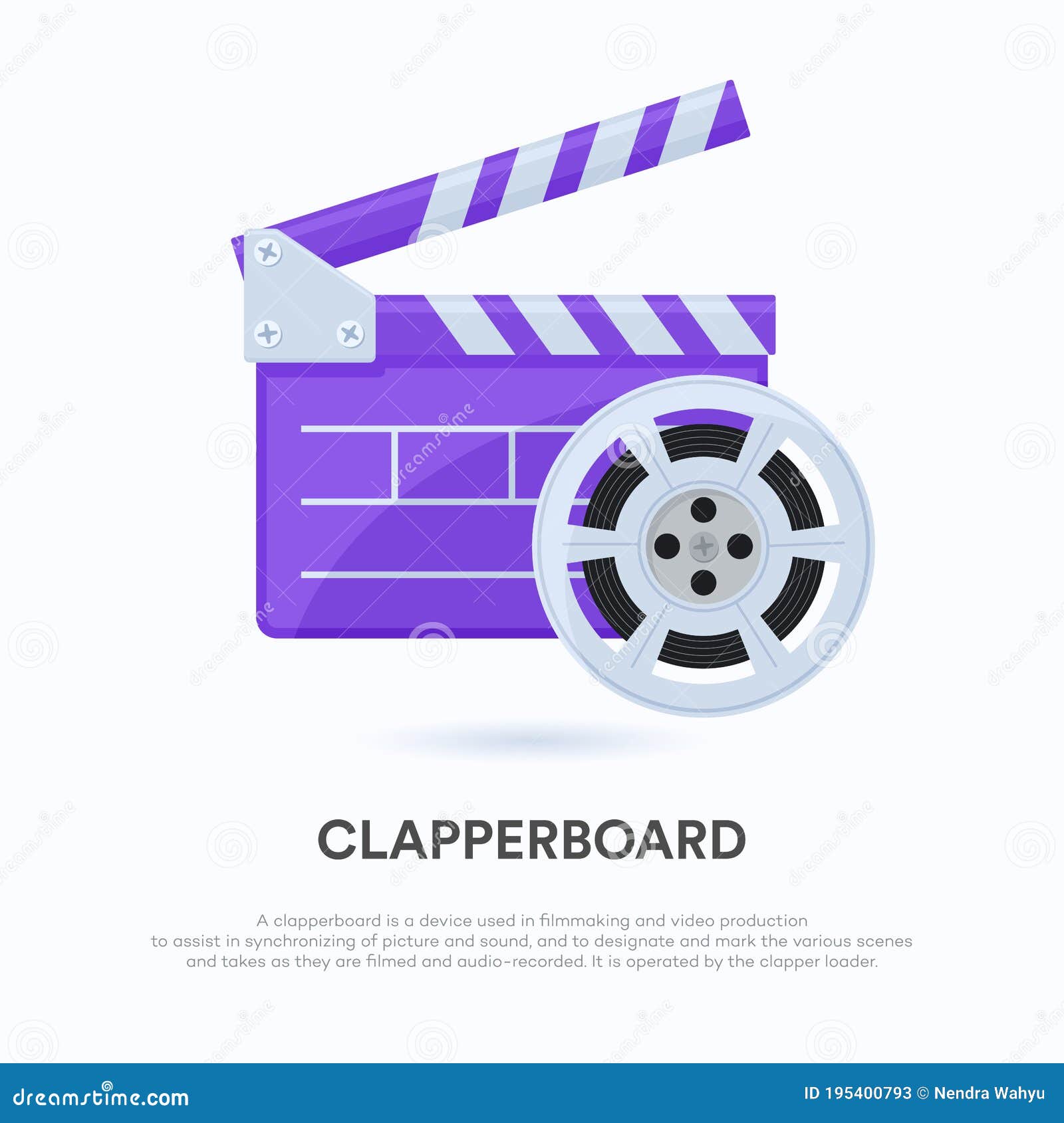 Vector Illustrations of Film Clapboards. Suitable for Design Elements ...