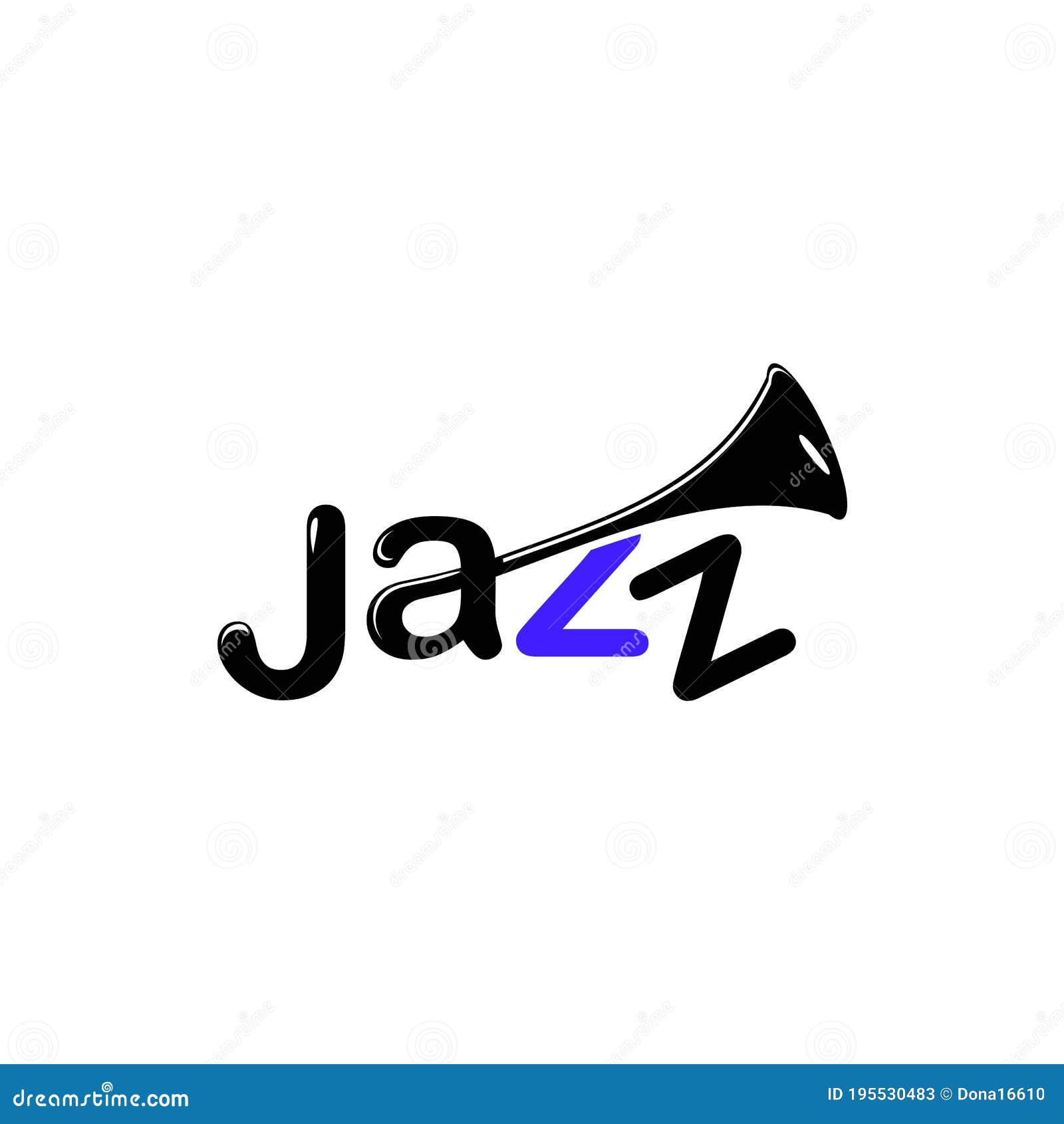 Jazz logo stock vector. Illustration of graphics, isolatedless - 195530483
