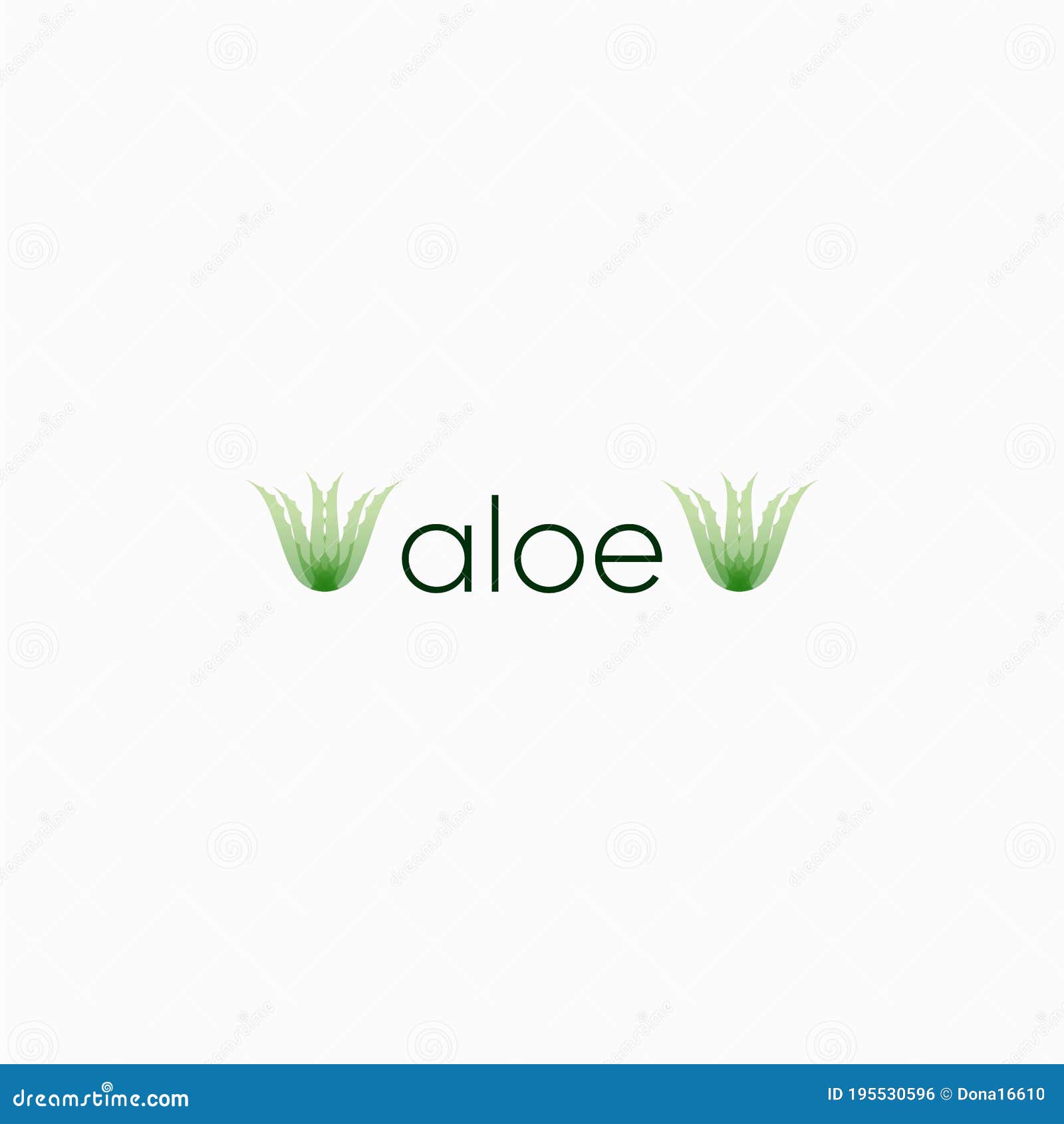 Aloe logo stock vector. Illustration of medical, leaf - 195530596