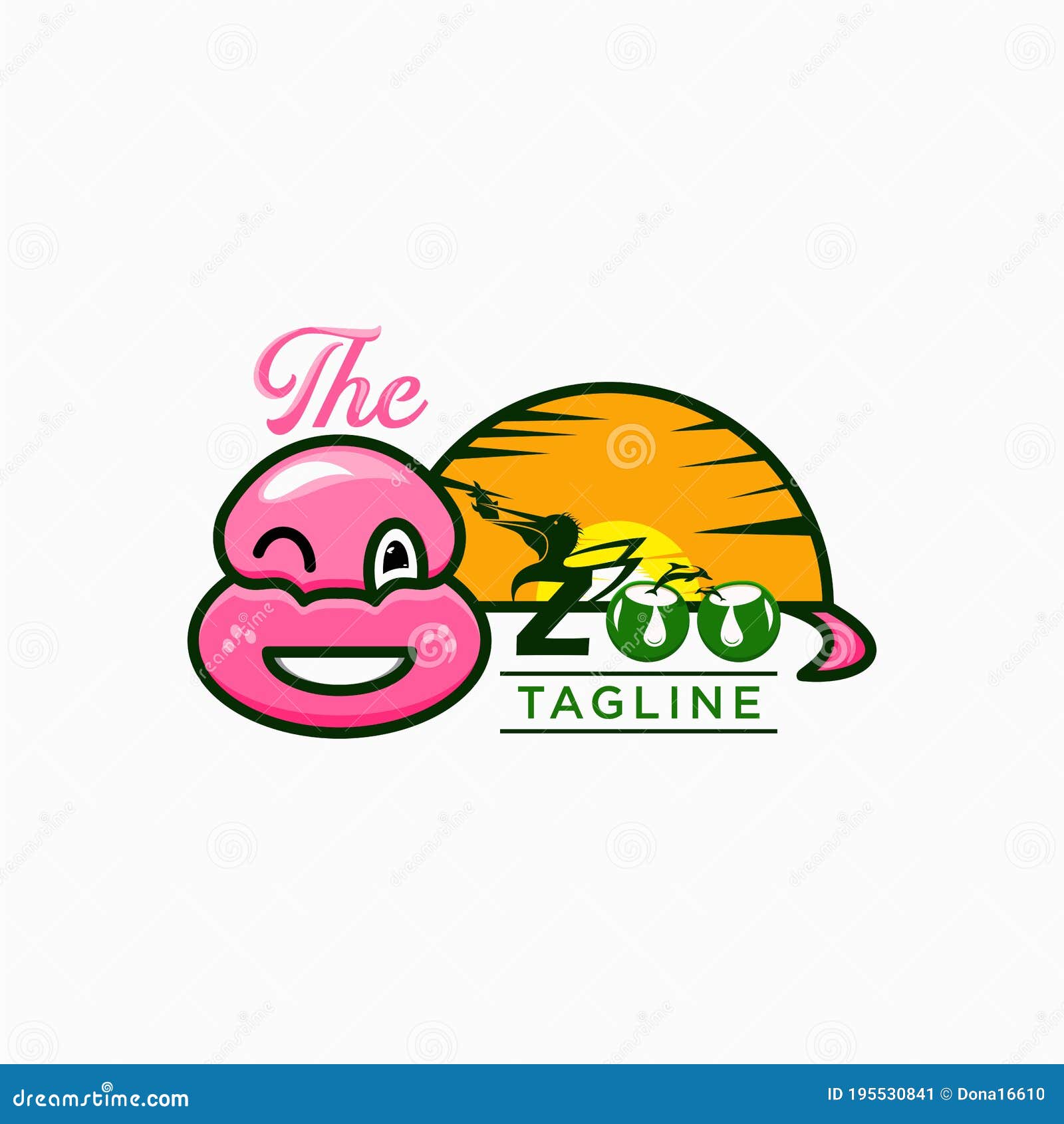 Zoo logo stock vector. Illustration of green, monkeyless - 195530841