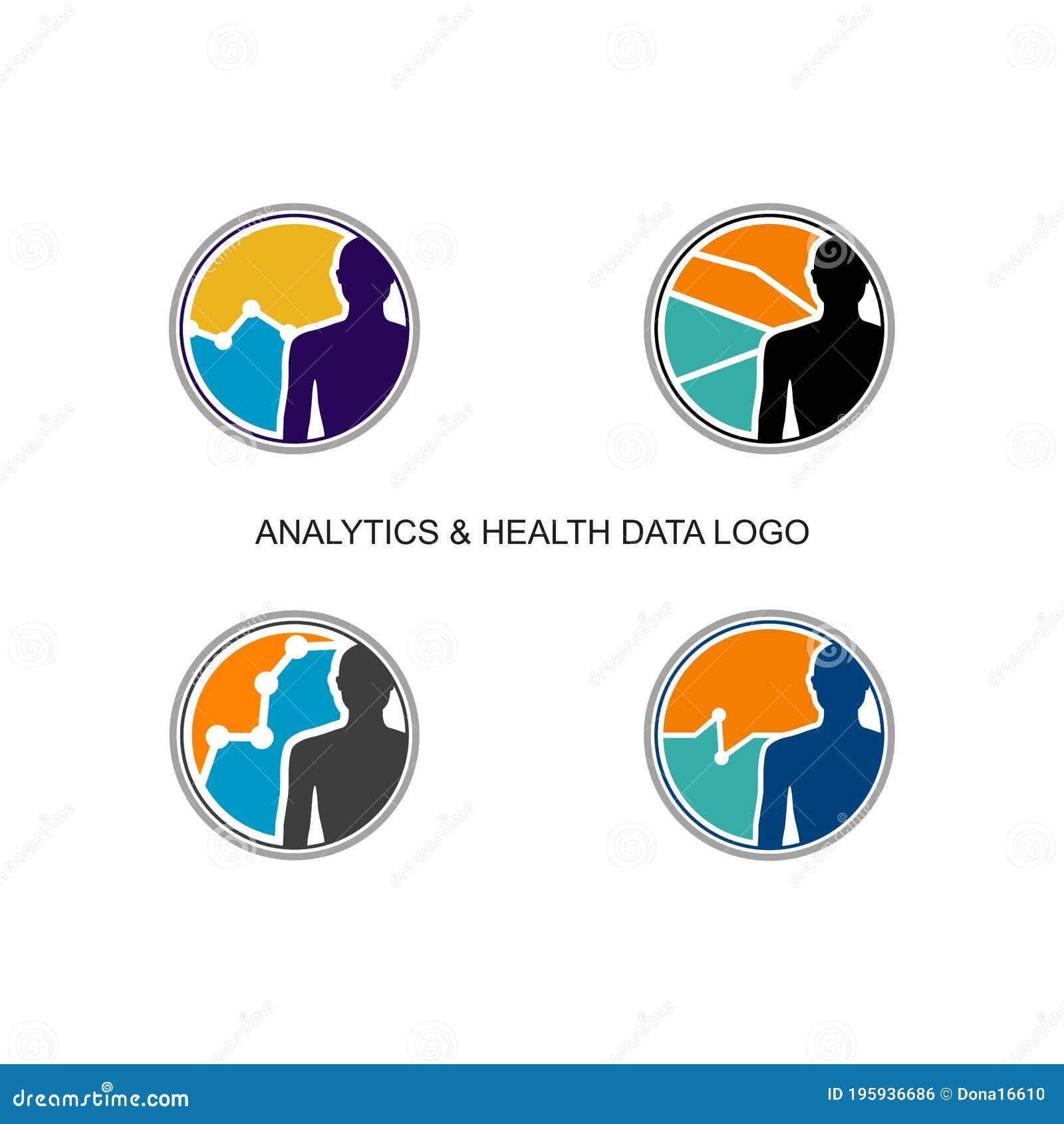 Data logo stock vector. Illustration of blue, graph - 195936686