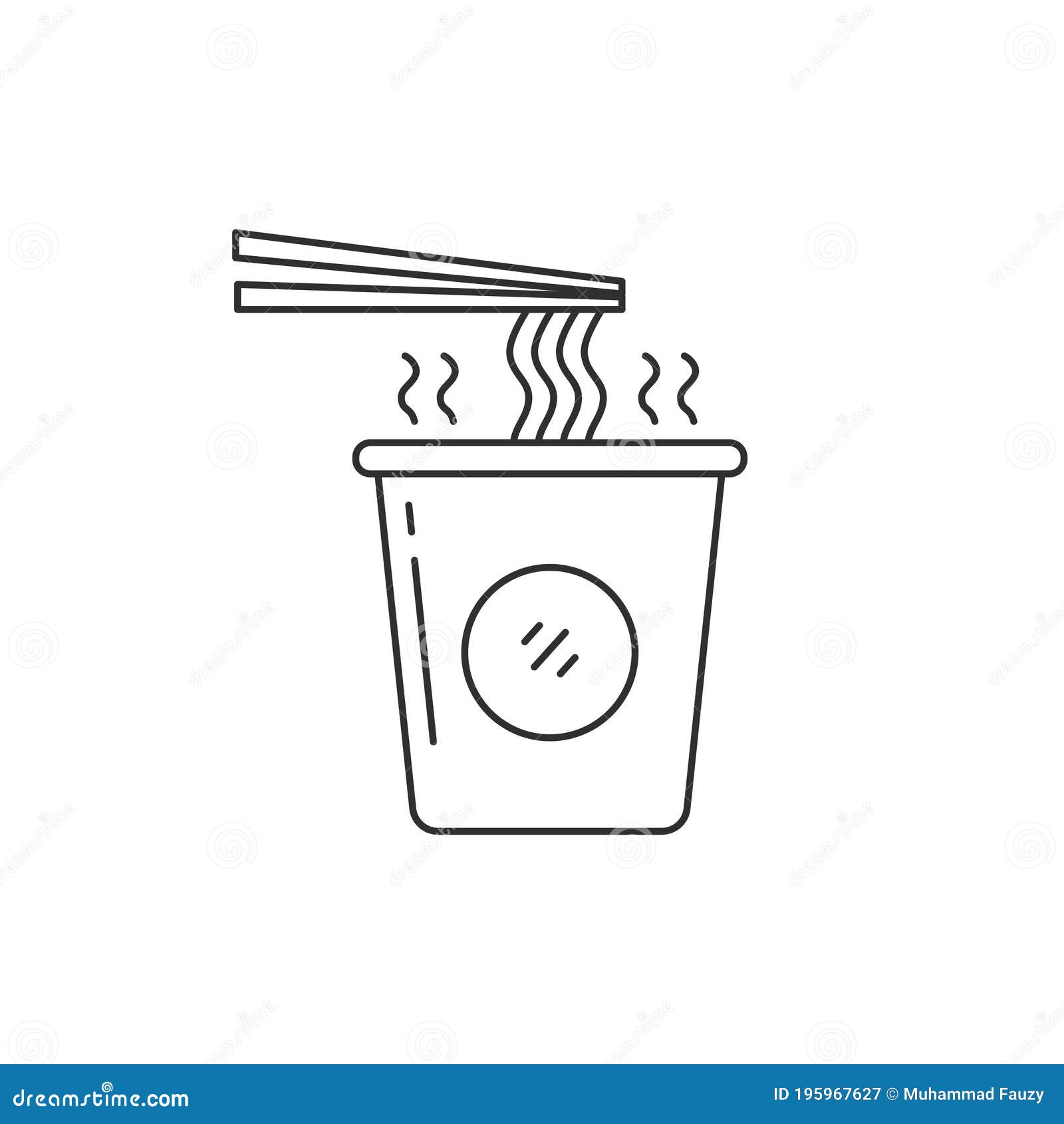 Instant Noodle Cup Doodle Drawing Vector Illustration | CartoonDealer ...