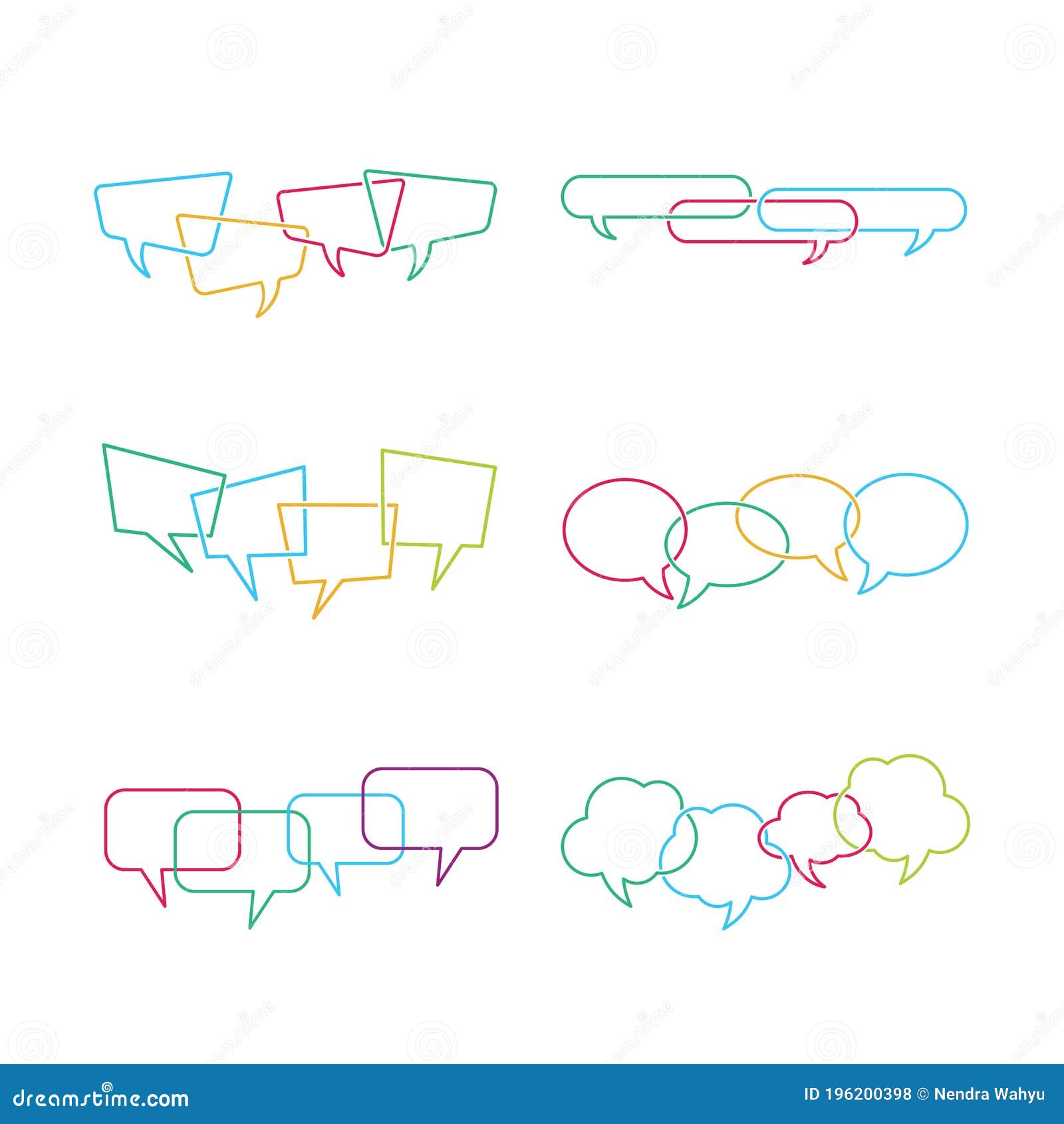 Speech Bubbles Overlapping Symbolize the Activities of Social ...