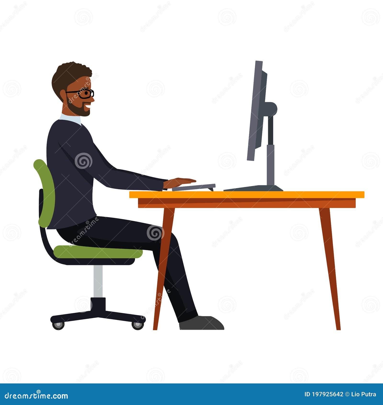 Correct Sit Position Posture. Ergonomic Computer Desk Correct Posture ...
