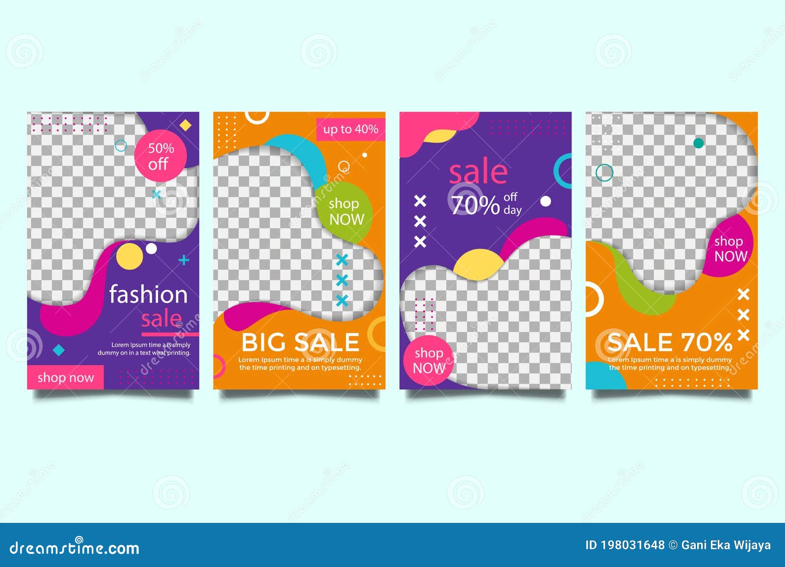 Sales Story Collection Templates. Stock Vector - Illustration of ...
