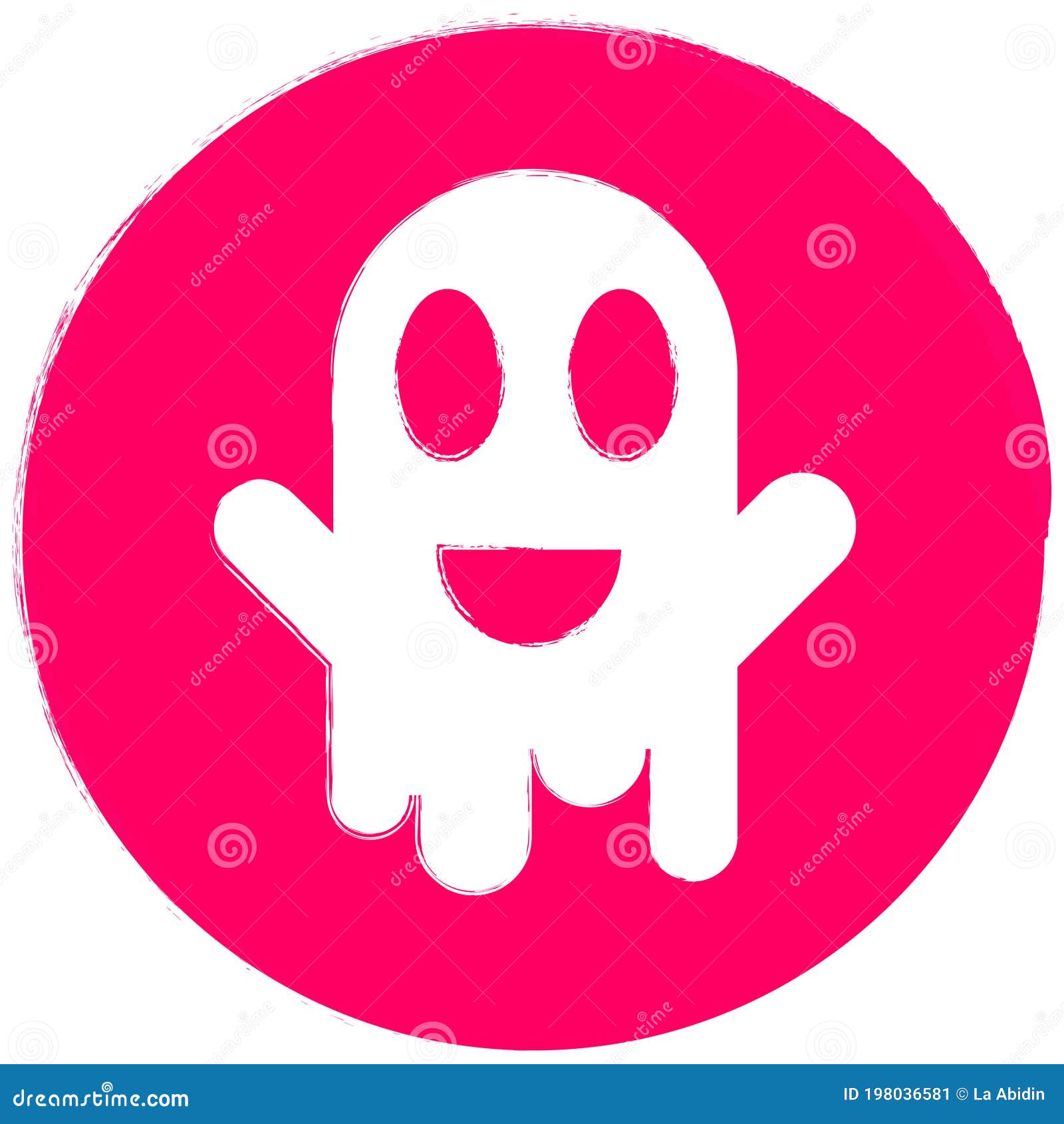 Snapchat Halloween Ghost Pink Icon Stock Vector - Illustration of ...