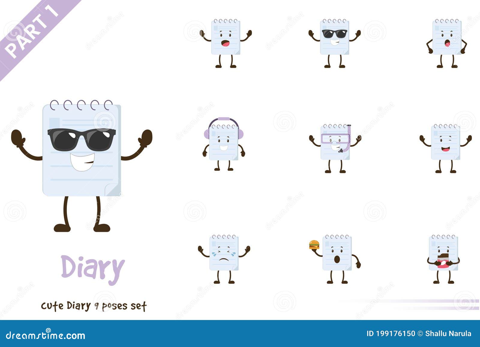 Cute Diary Journal Springtime Stickers, Daily Planner Labels With ...