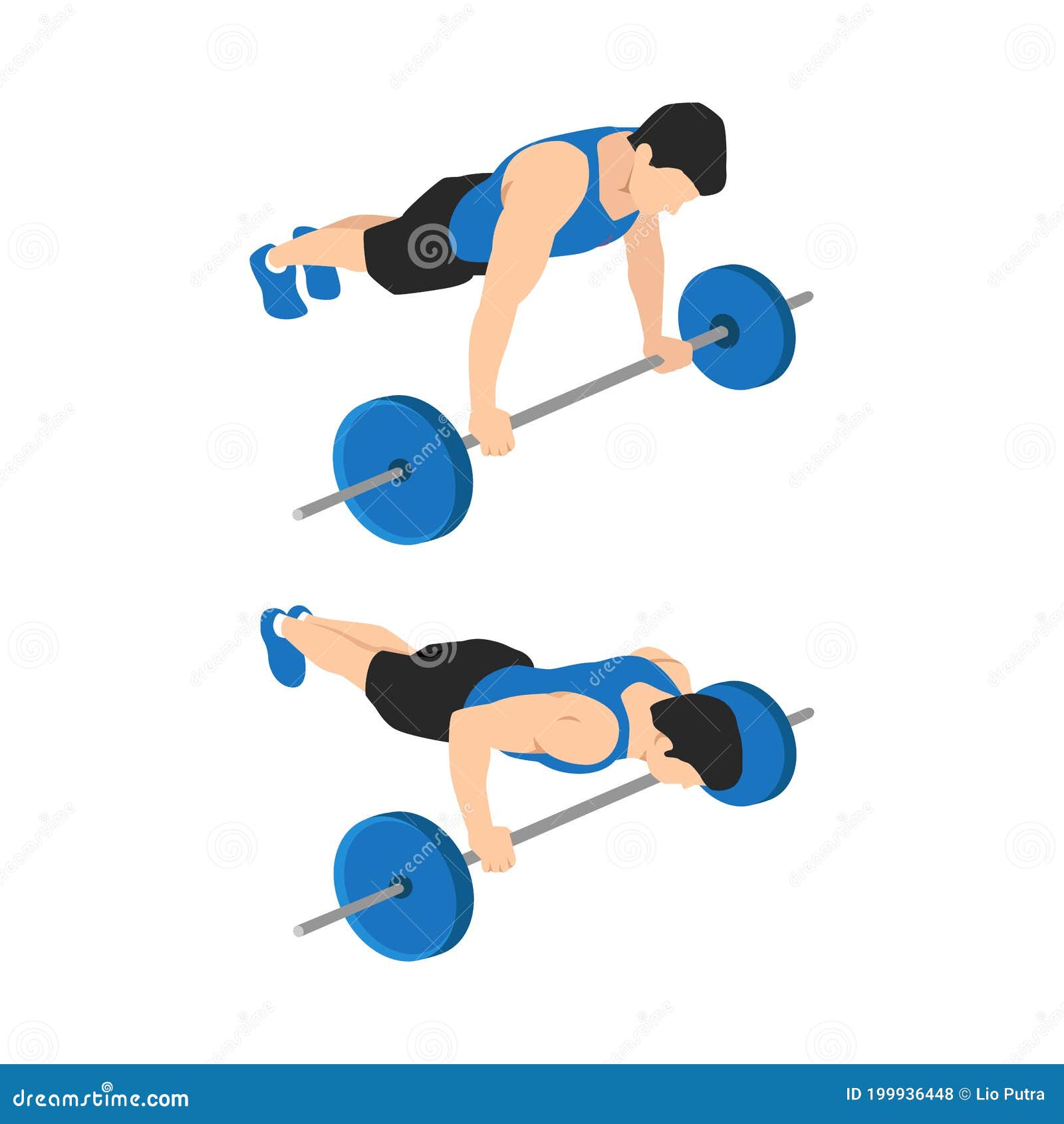Bicep Exercises. Concentration Curl Cartoon Vector | CartoonDealer.com ...