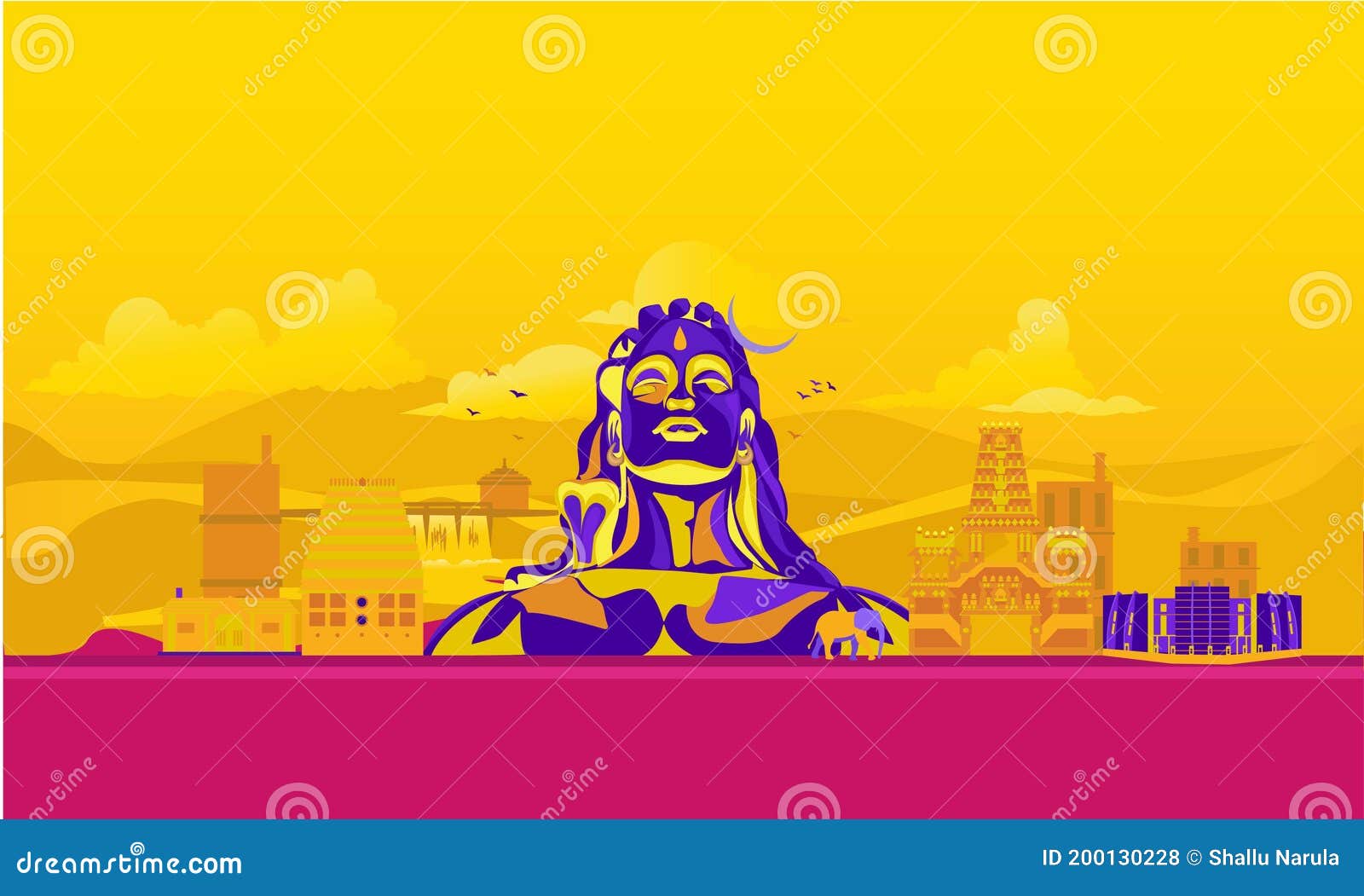 Cartoon Illustration of the Coimbatore Skyline. Stock Vector ...