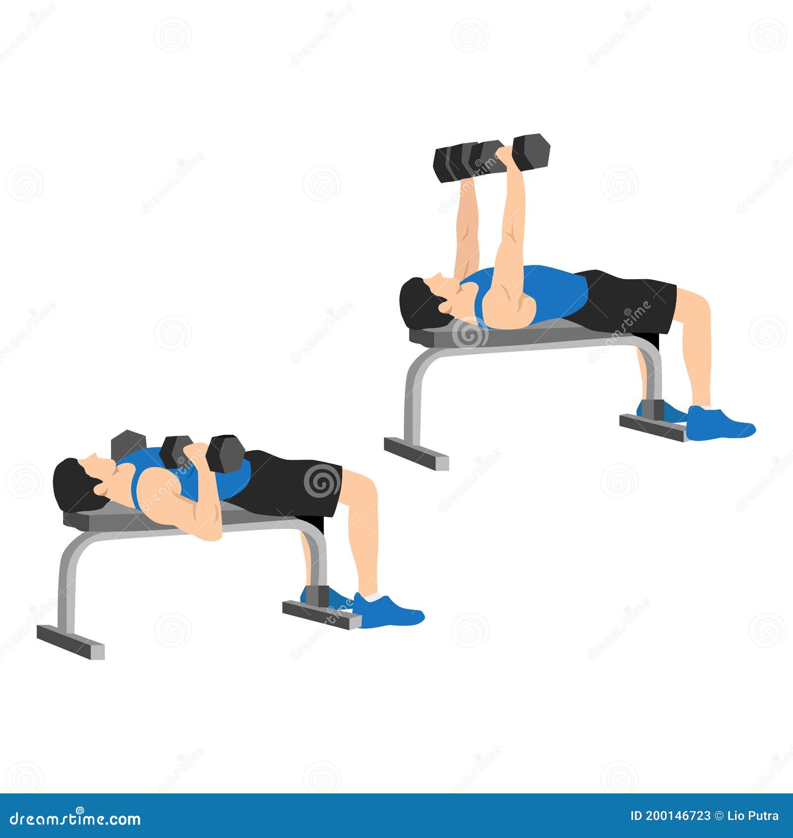 Man Doing Dumbbell Walking Lunges Exercise. Cartoon Vector ... Man Doing Dumbbell Walking Lunges Exercise. Cartoon Vector ...