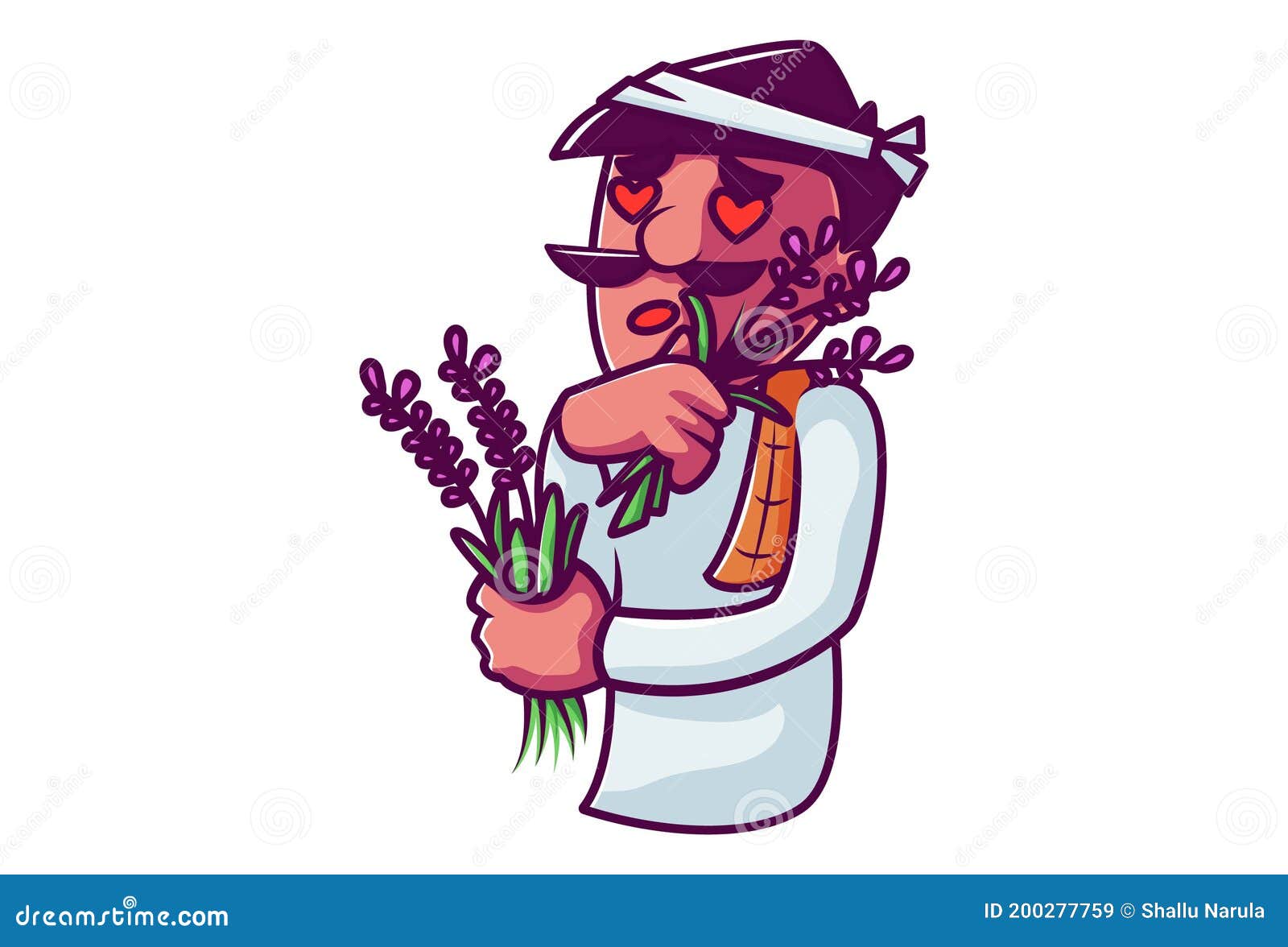 Cartoon Illustration of Man Stock Vector - Illustration of happy, field ...